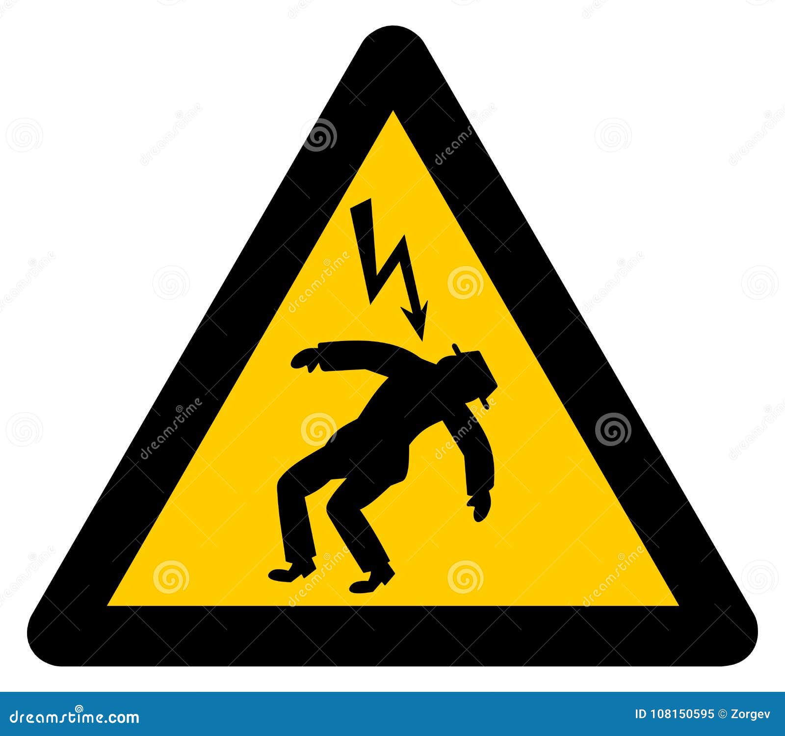 Electrocuted Man Risk Sign Stock Photography | CartoonDealer.com #86295488