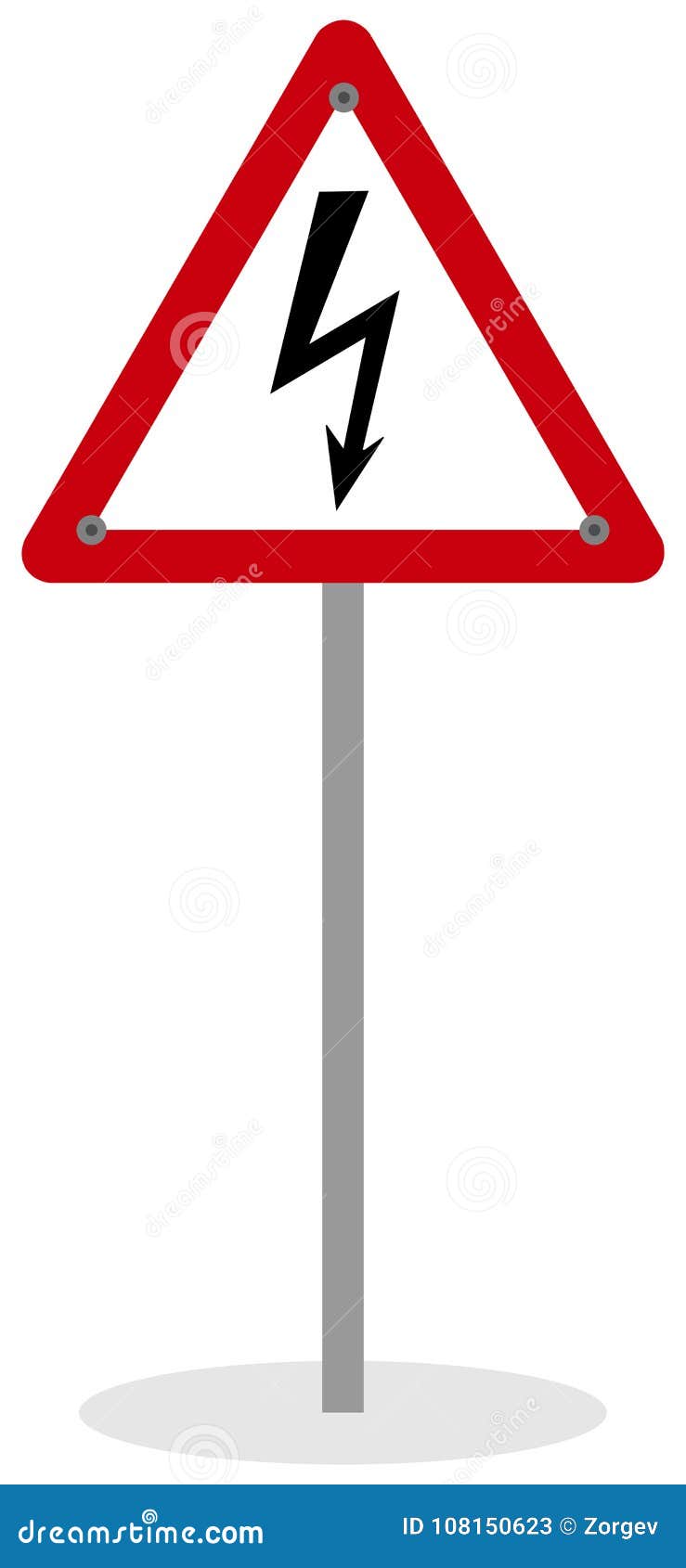 Electrocution Risk Vector Icon On White Background. Flat Vector ...