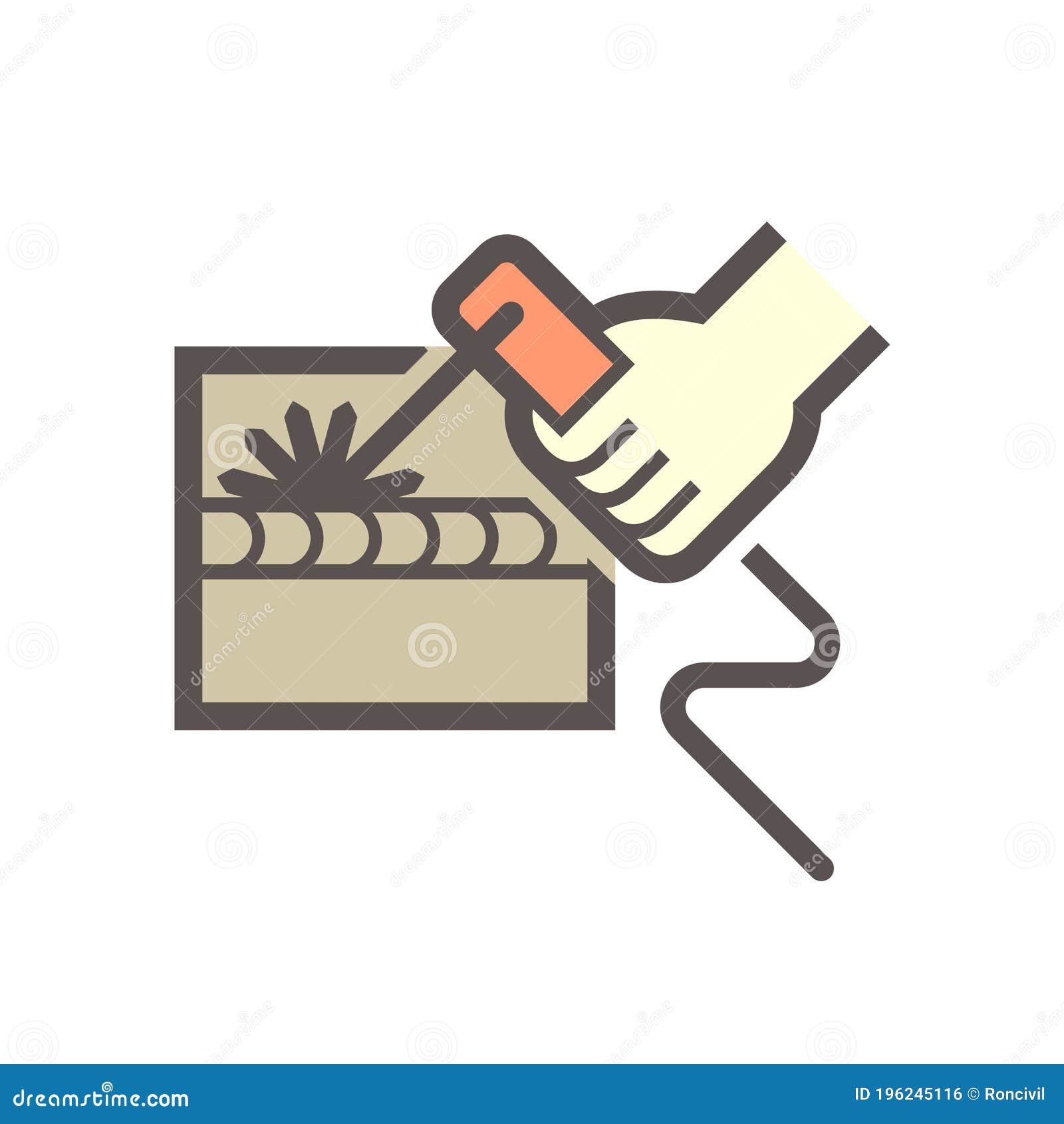 Electrode Welding Icon Cartoon Vector | CartoonDealer.com #196245119