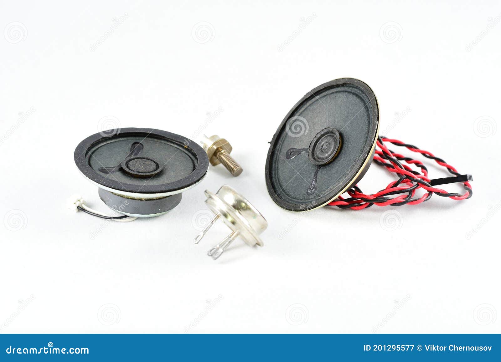 Electrodynamic Sound Emitters, Speakers, Radio Components, Transistor ...