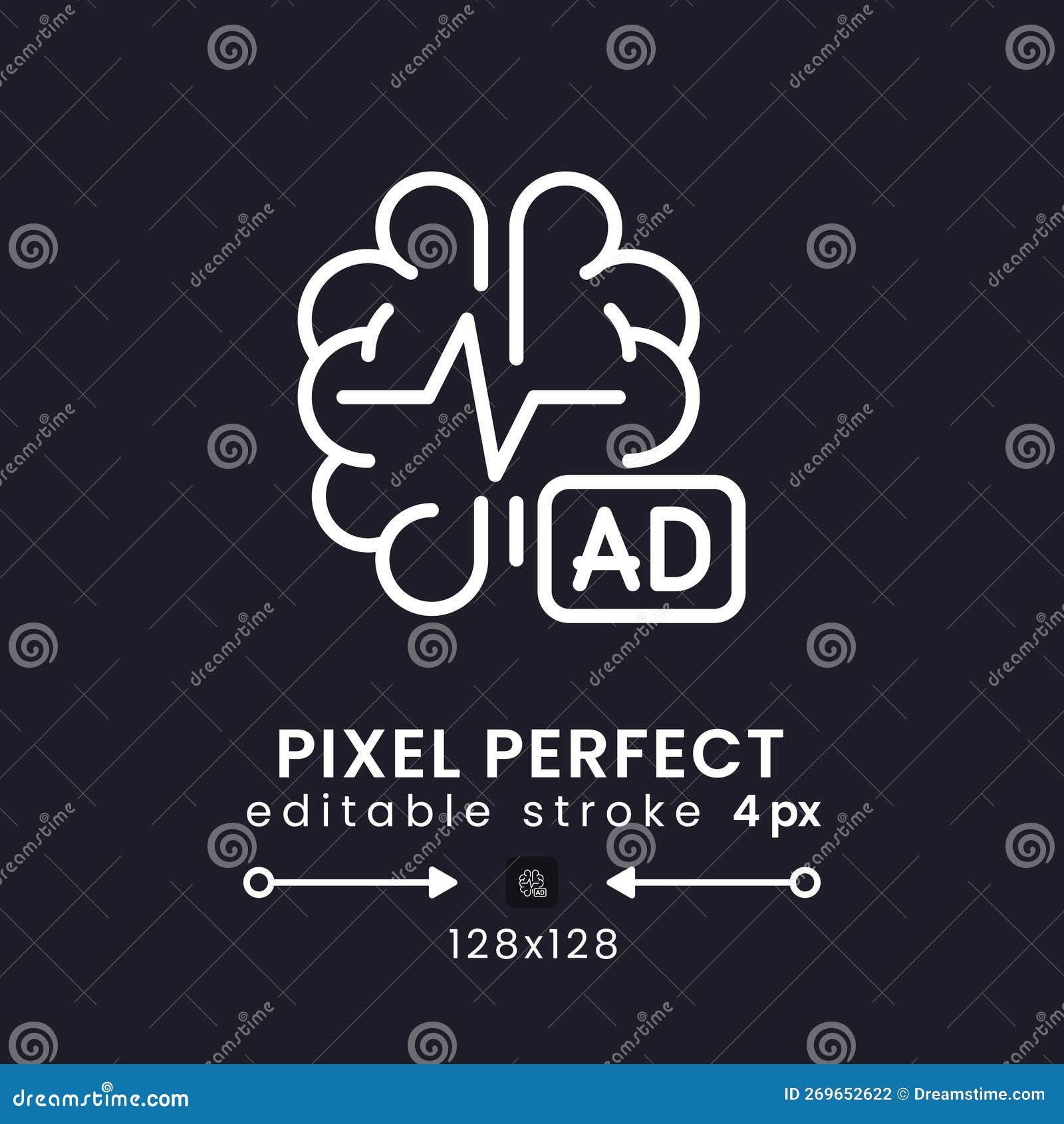 Electroencephalogram White Solid Desktop Icon Vector Illustration ... Electroencephalogram White Solid Desktop Icon Vector Illustration ...