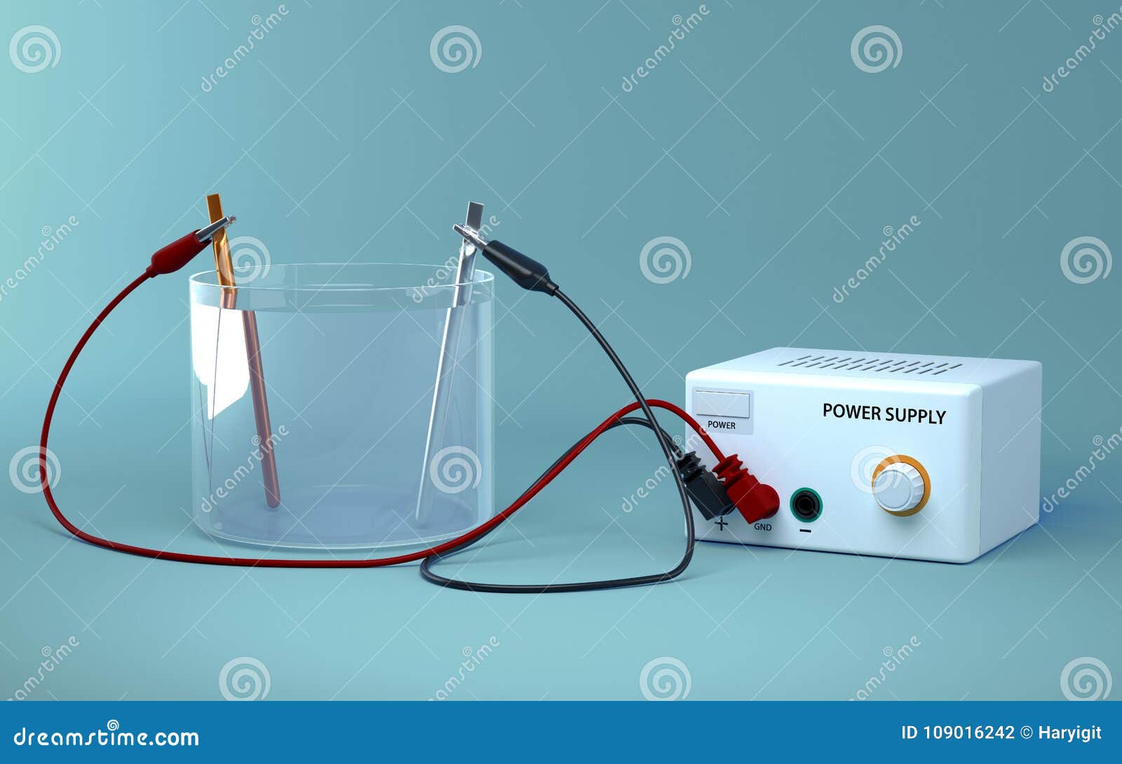 Electrolysis of Water. Educational Chemistry. Stock Illustration ...