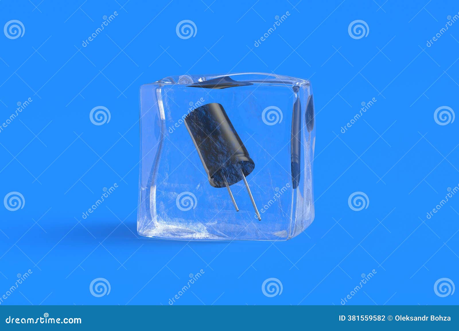 Electrolytic Capacitor Diagram And Text Information Pattern. Cartoon ...