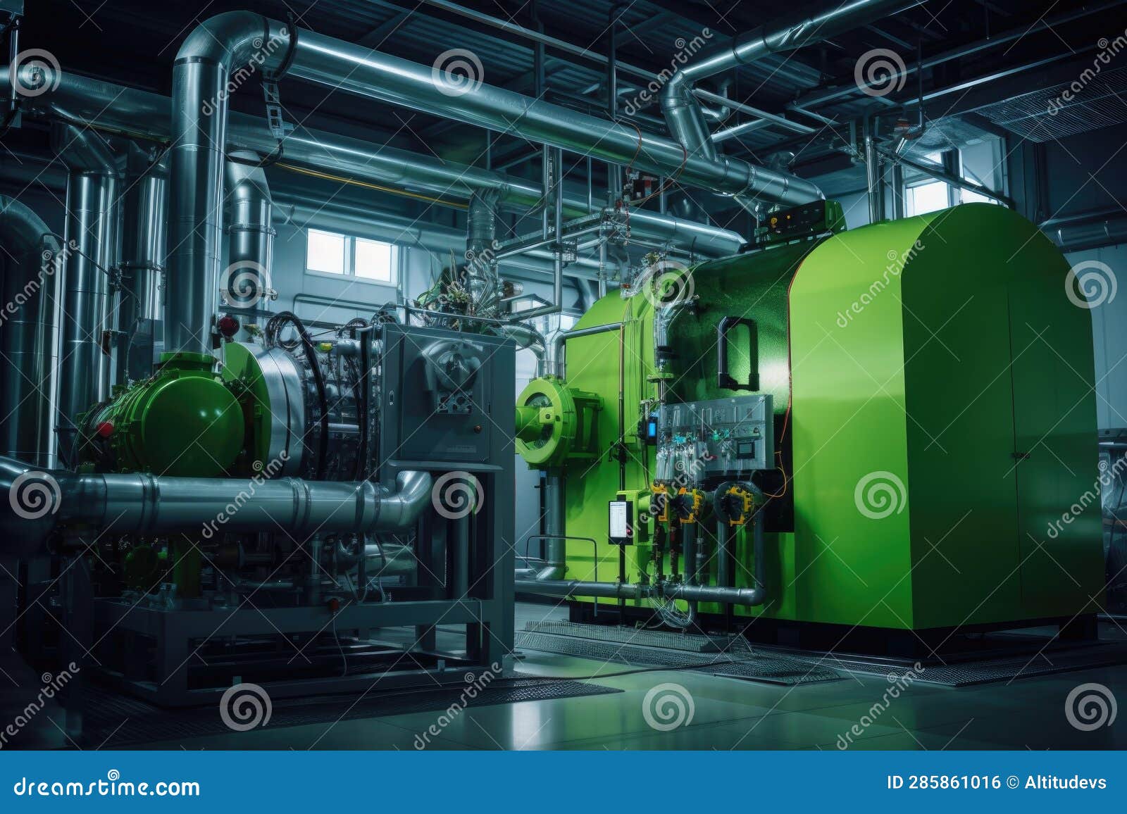 Electrolyzer Equipment in a Green Hydrogen Facility Stock Photo - Image ...