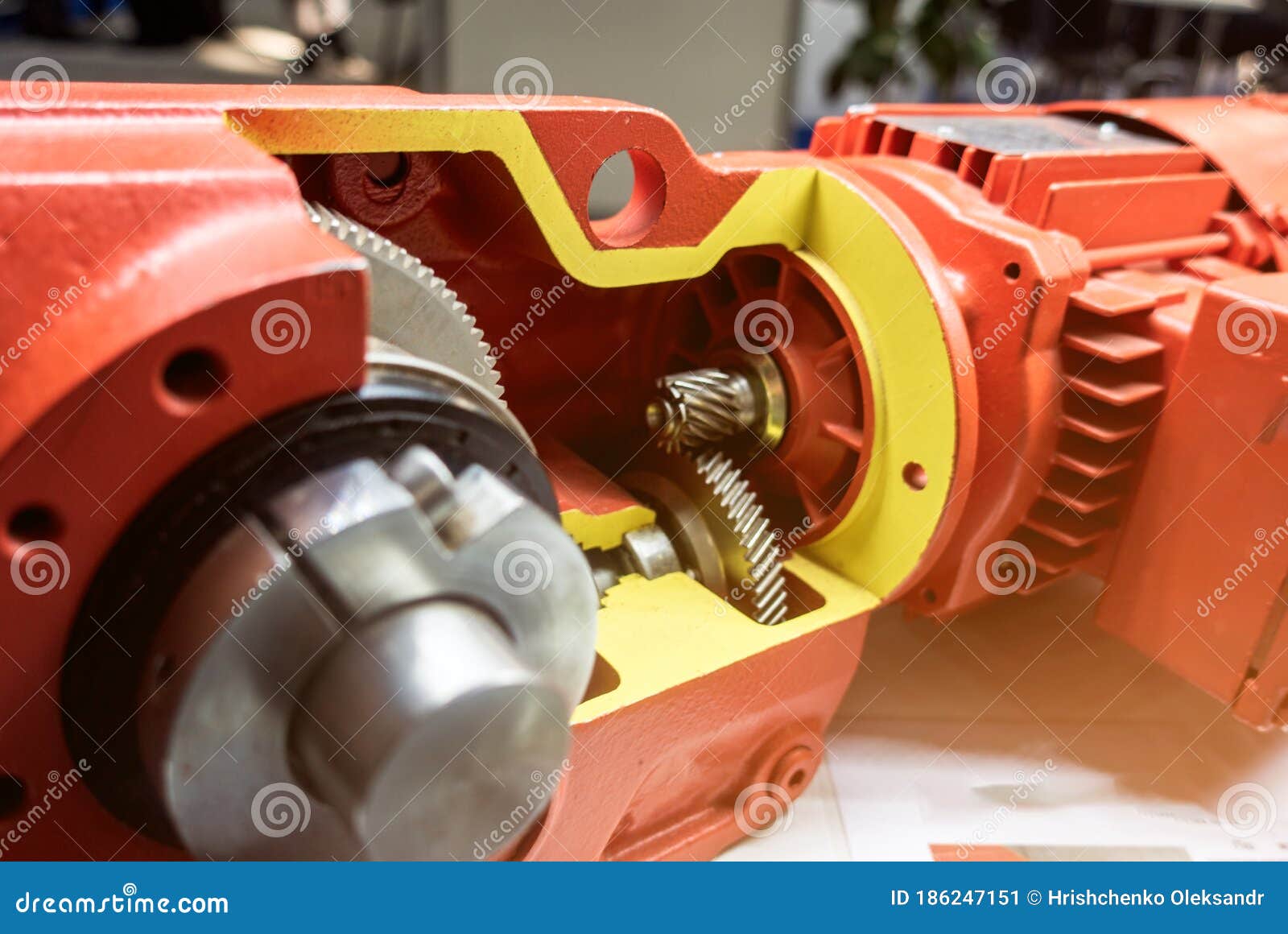 Electromagnetic Disc Brake. Sectional View Stock Image - Image of ...
