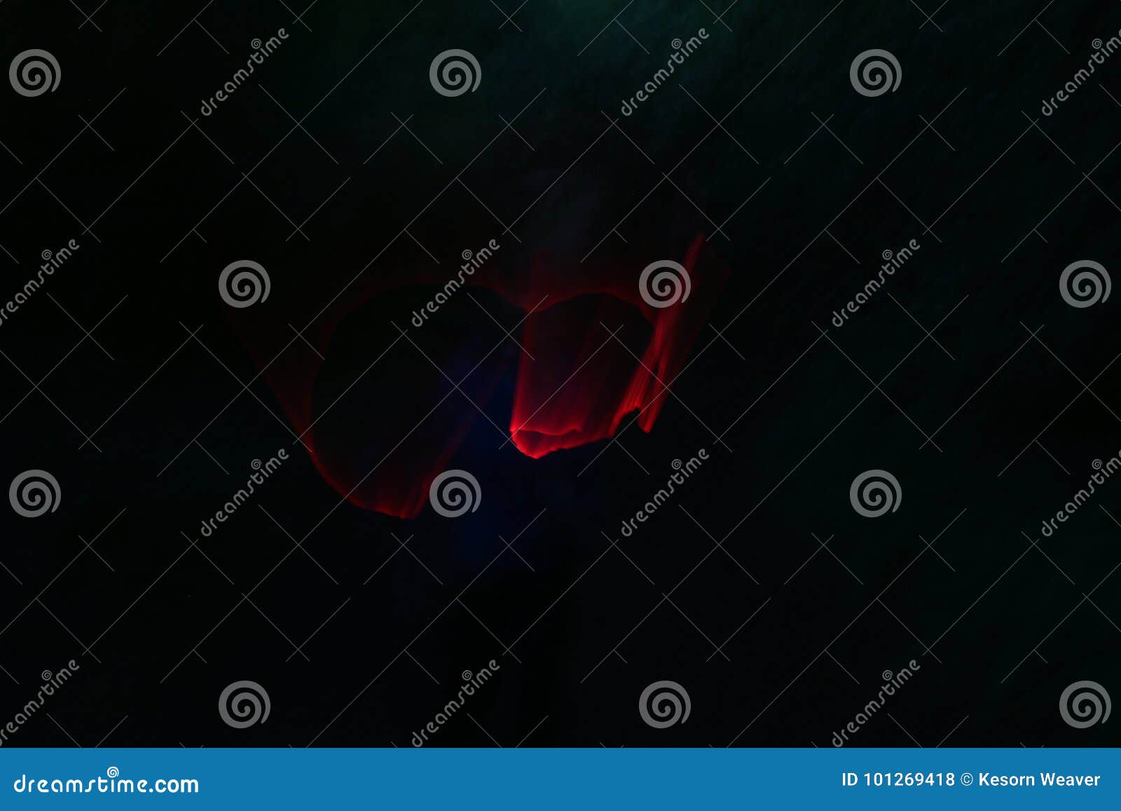 Red Light Emission with Blue Green Magnetic Field Stock Photo - Image ...