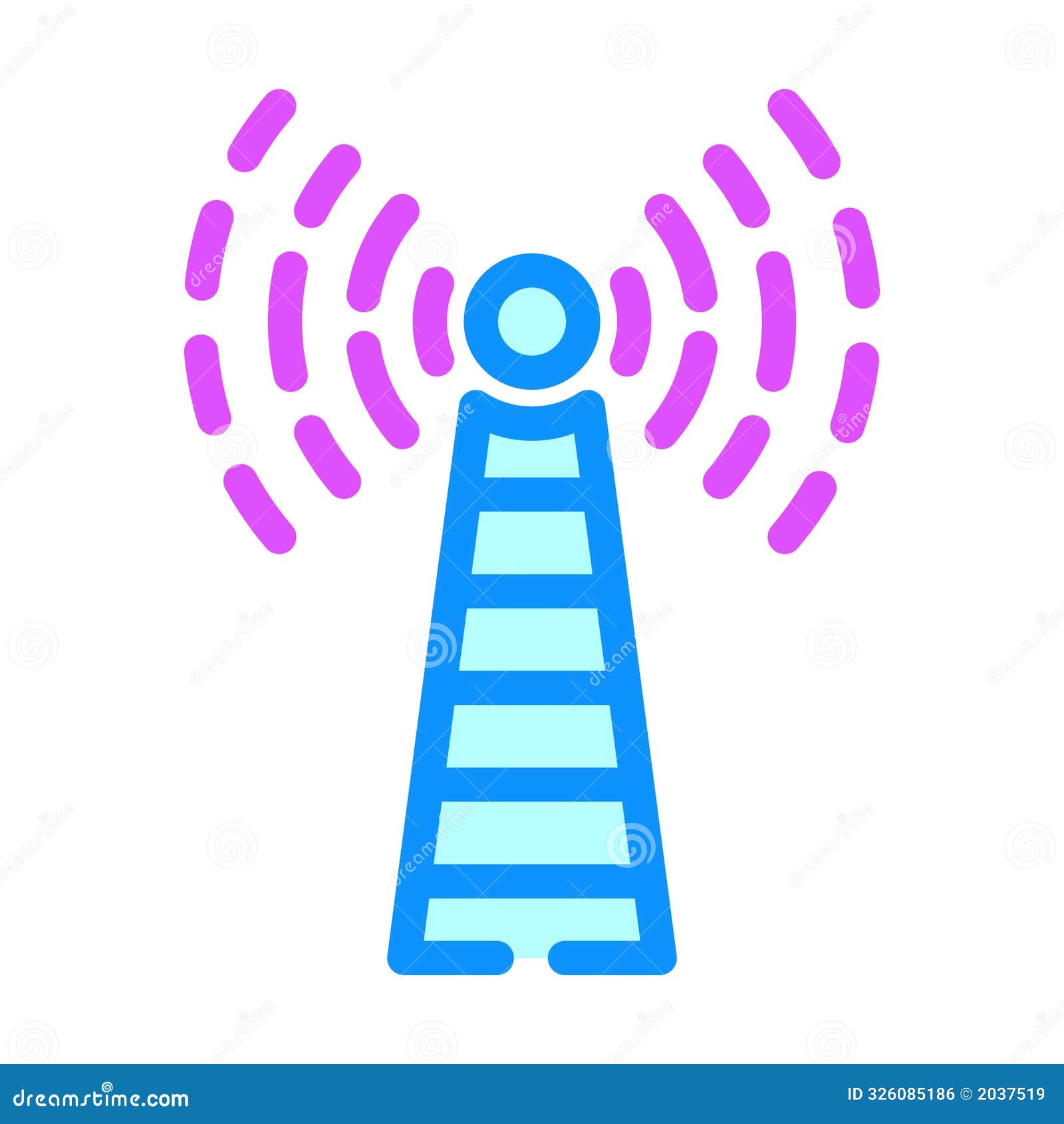 Electromagnetic Interference Label Color Icon Vector Illustration Stock ...