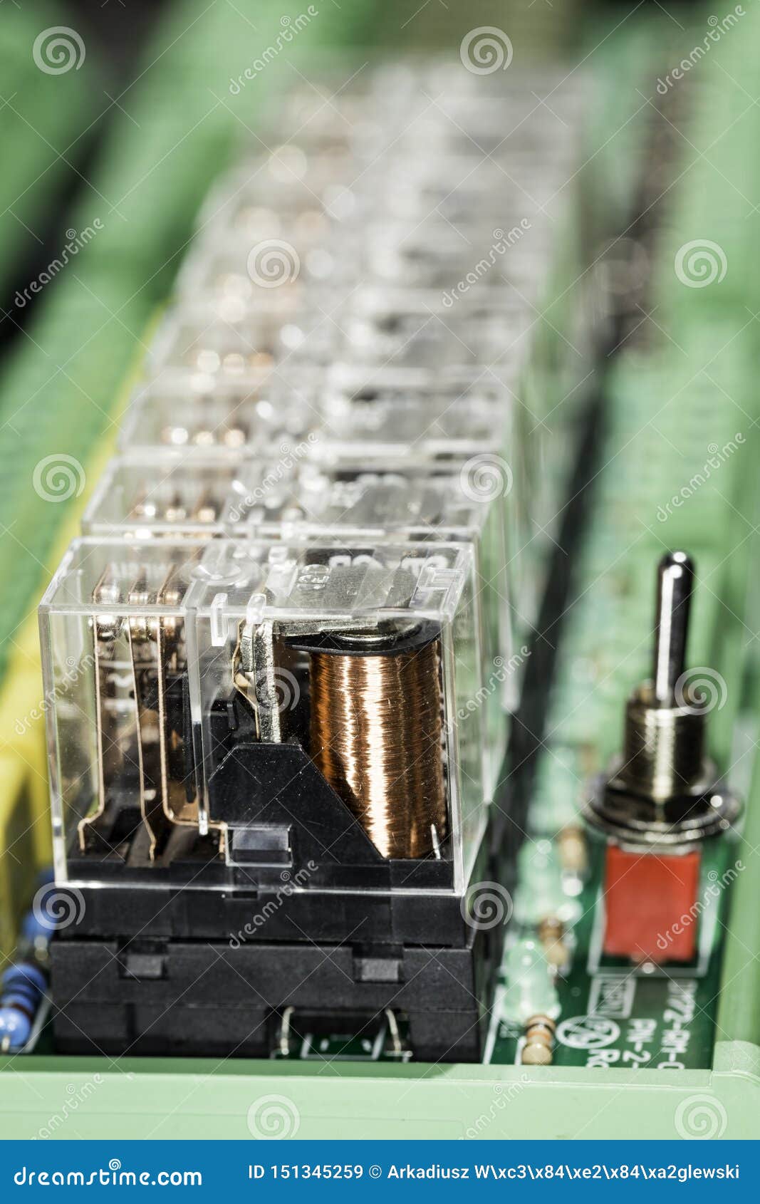 Electromagnetic relays stock image. Image of coil, contactor - 151345259