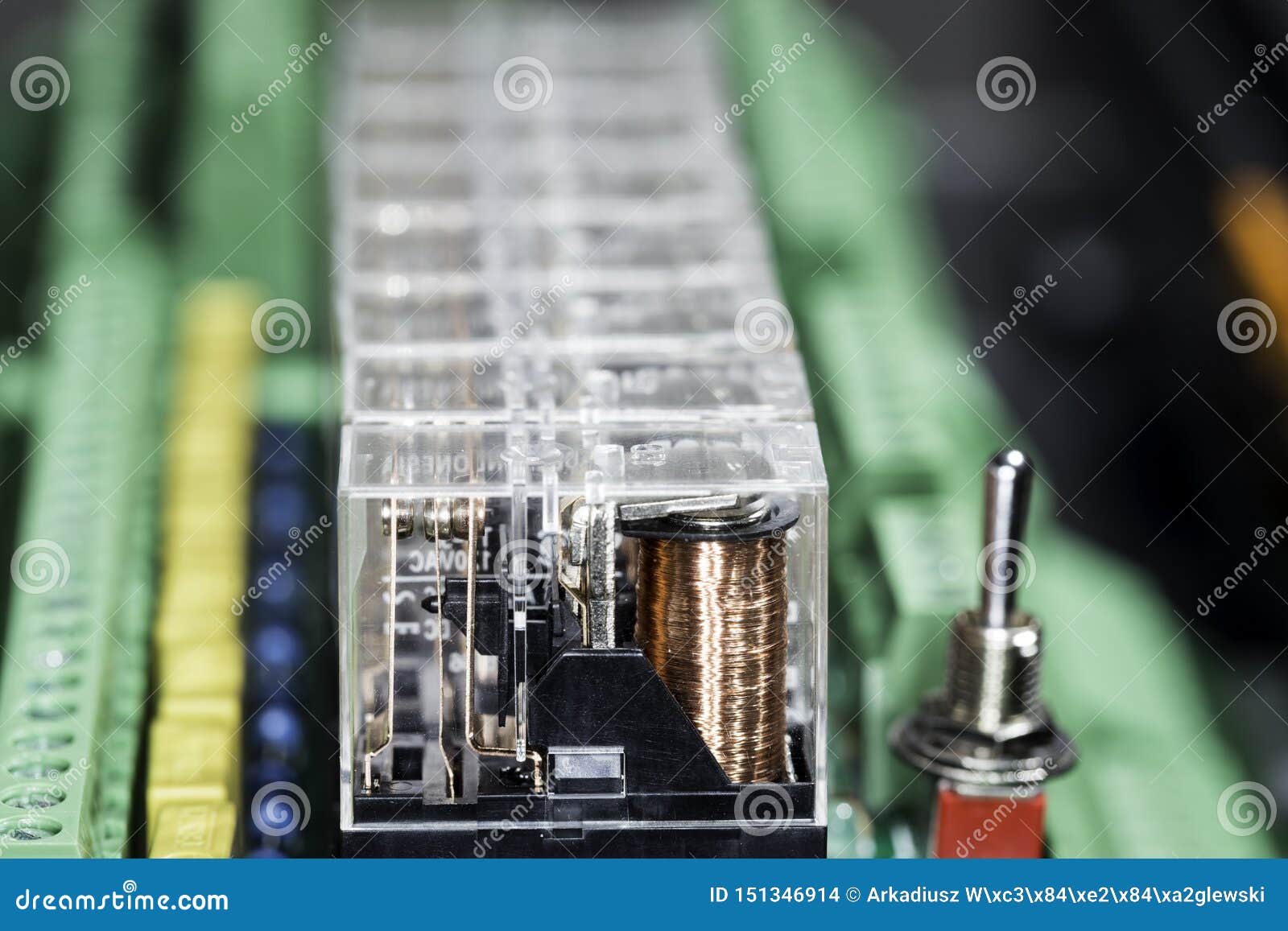 Electromagnetic relays stock photo. Image of electrical - 151346914
