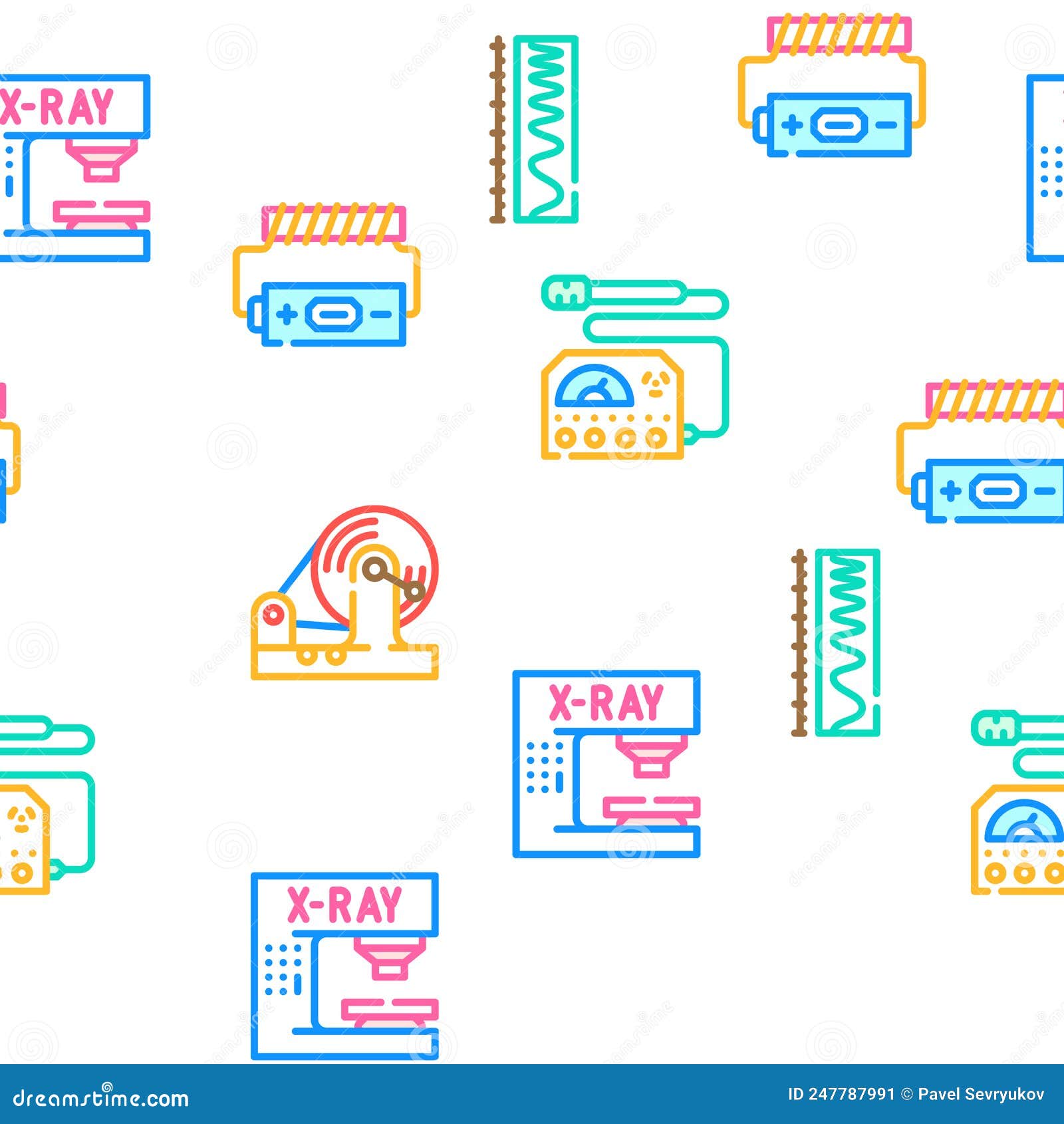 Electromagnetic Science Physics Icons Set Vector Stock Vector ...