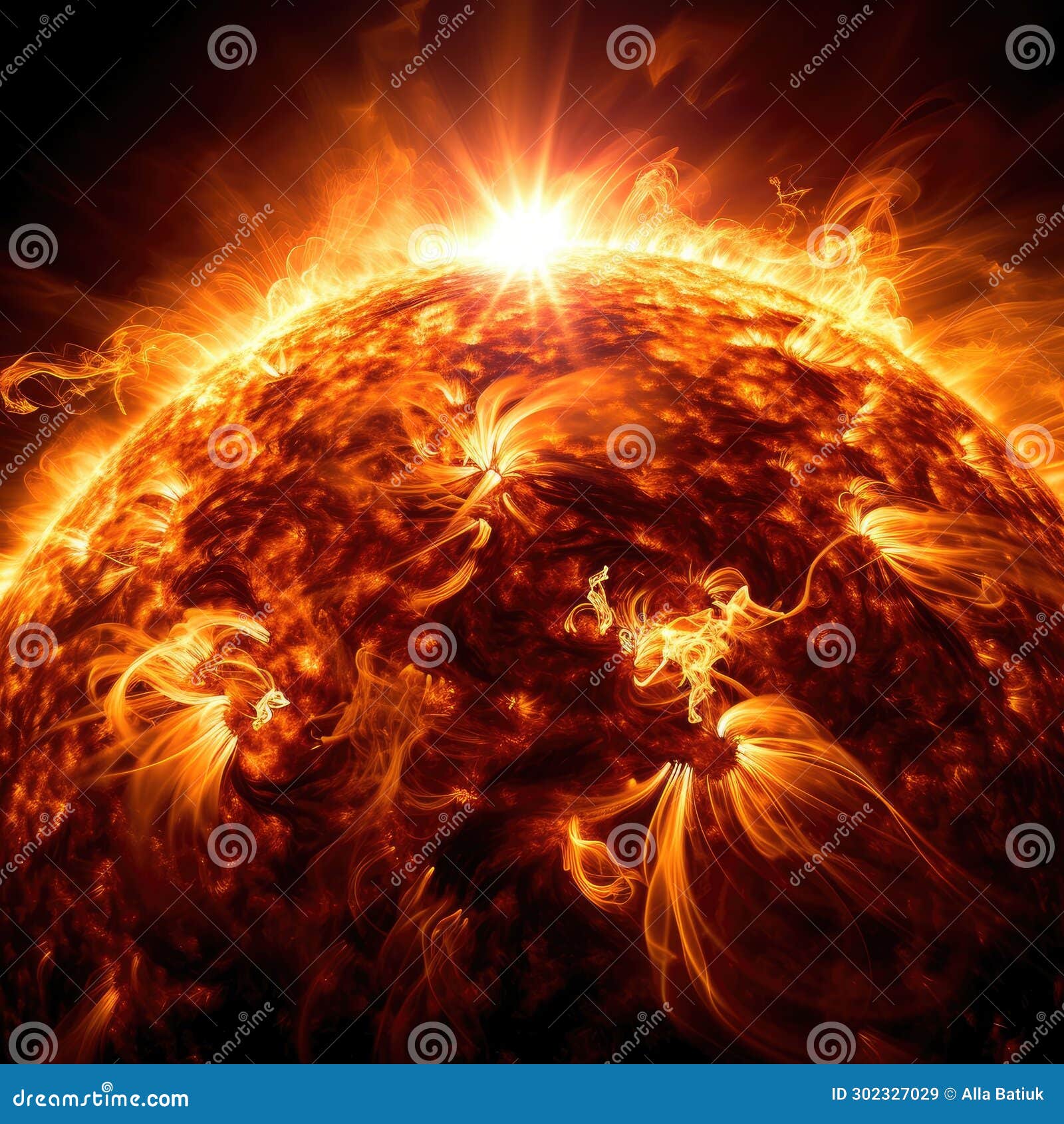 Electromagnetic Storm on the Sun Stock Image - Image of cosmos, coronal ...