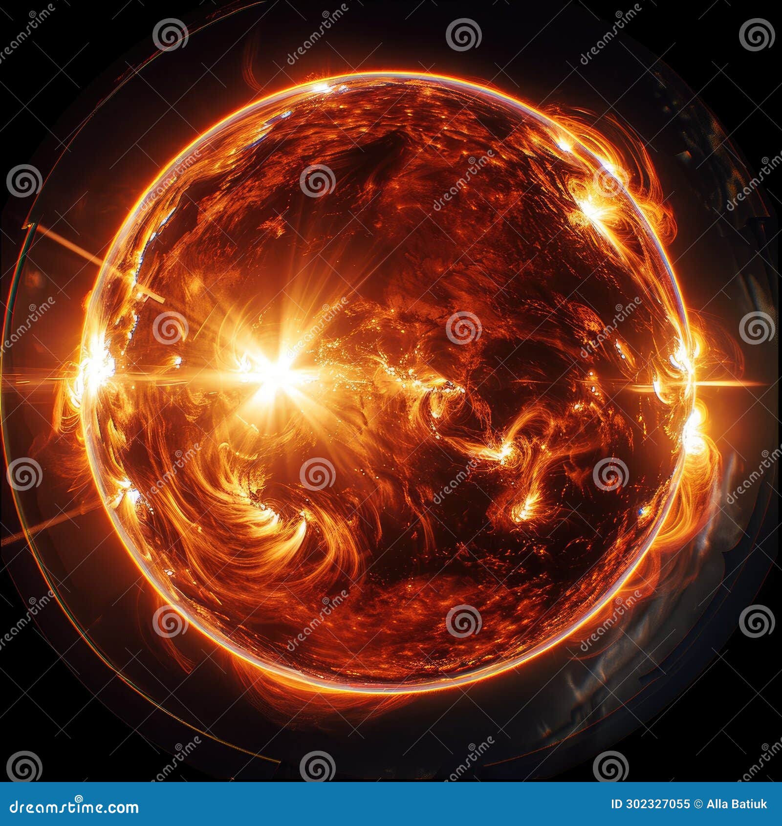 Electromagnetic Storm on the Sun Stock Image - Image of star, rays ...