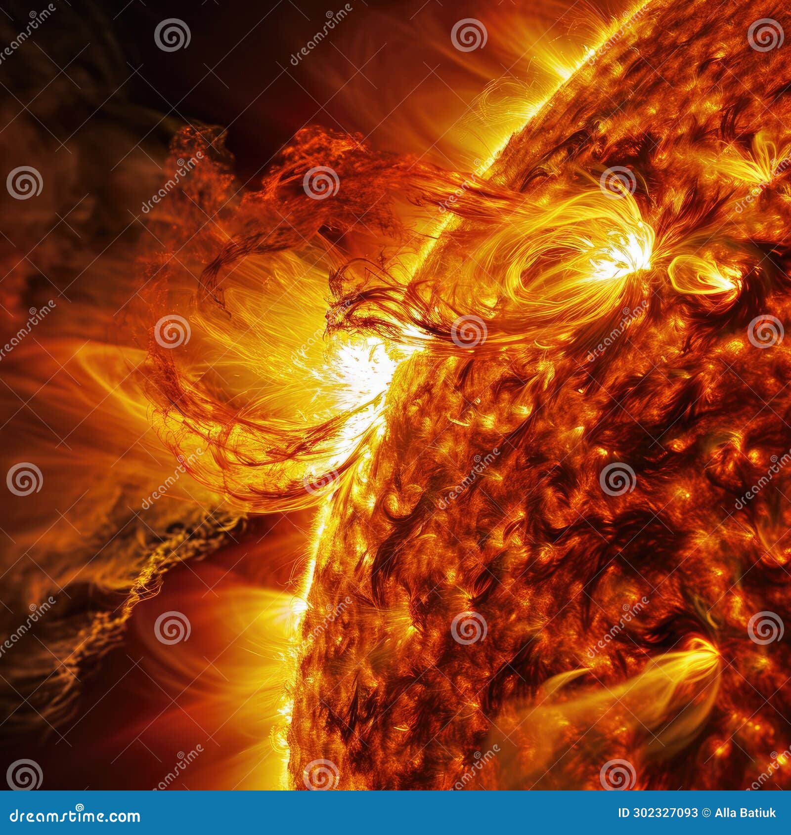 Electromagnetic Storm on the Sun Stock Image - Image of solar, energy ...