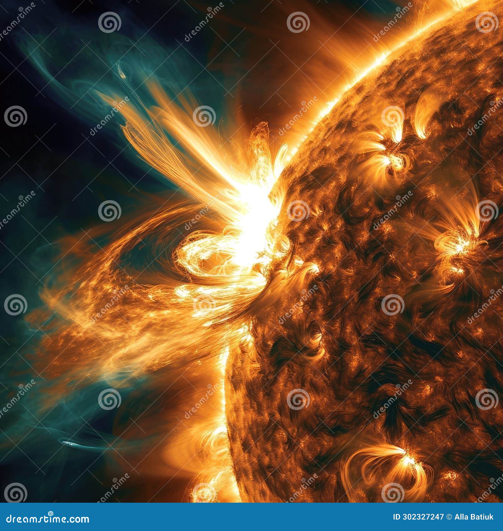 Electromagnetic Storm on the Sun Stock Image - Image of electromagnetic ...