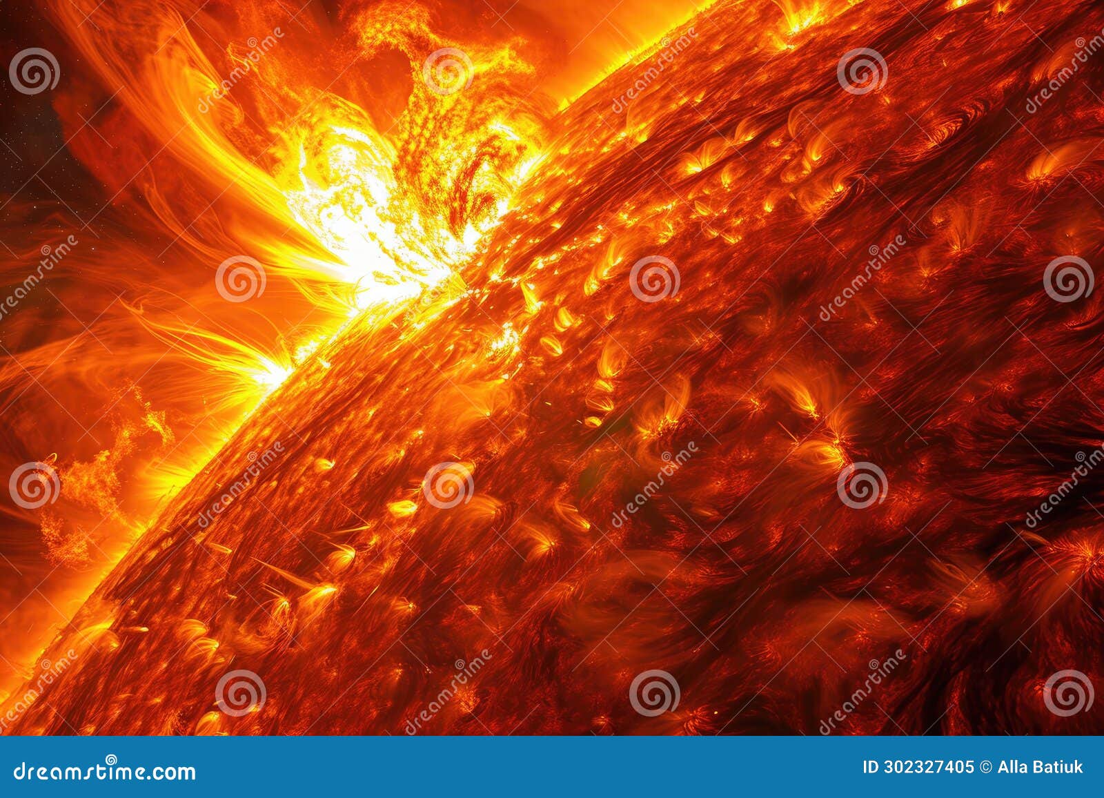 Electromagnetic Storm on the Sun Stock Image - Image of atmosphere ...