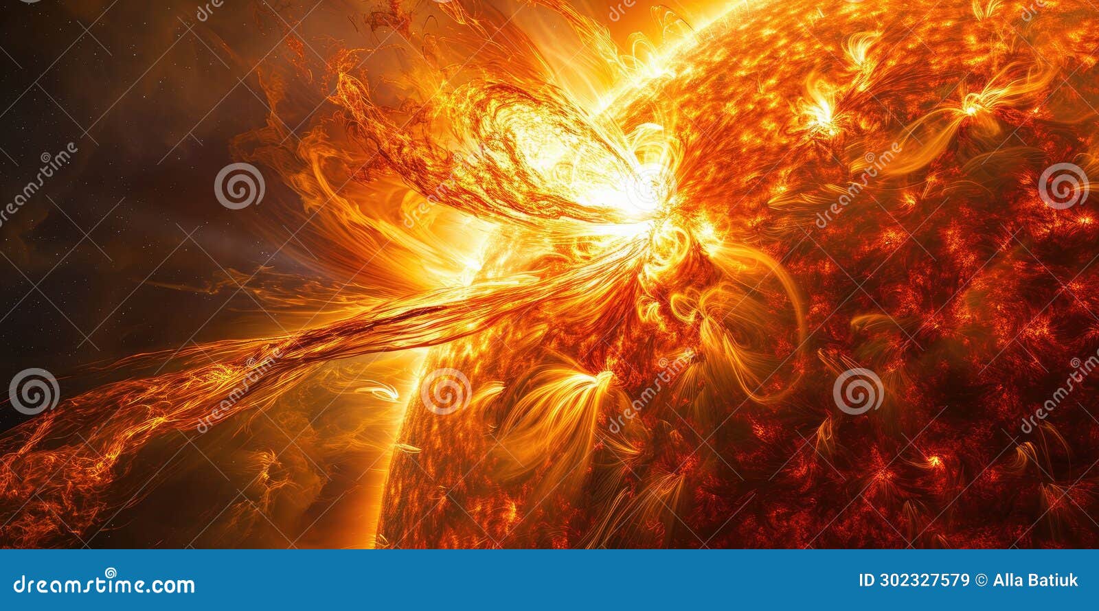 Electromagnetic Storm on the Sun Stock Image - Image of prominence ...