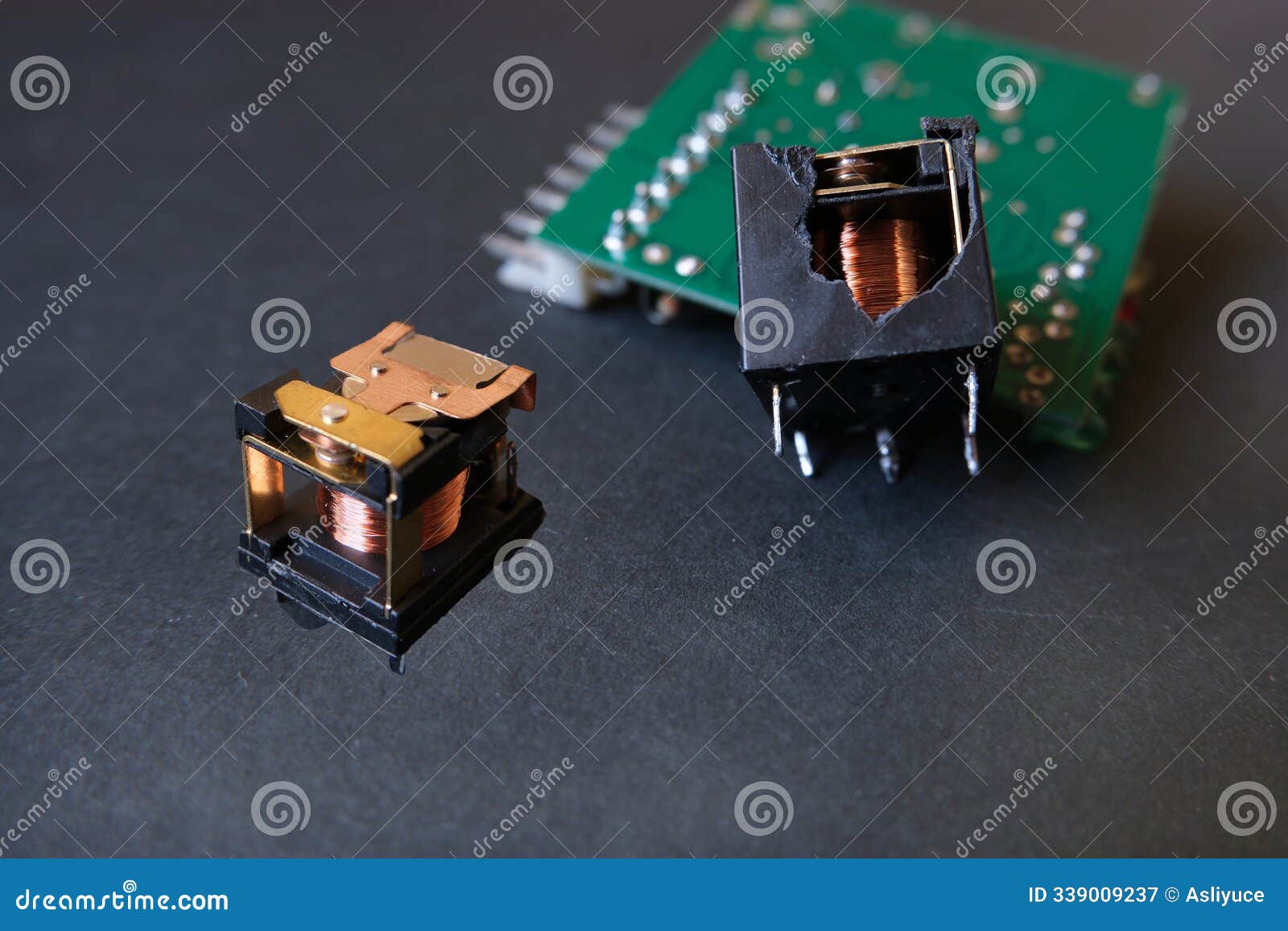 Electromechanical Power Relay Stock Image - Image of circuit ...
