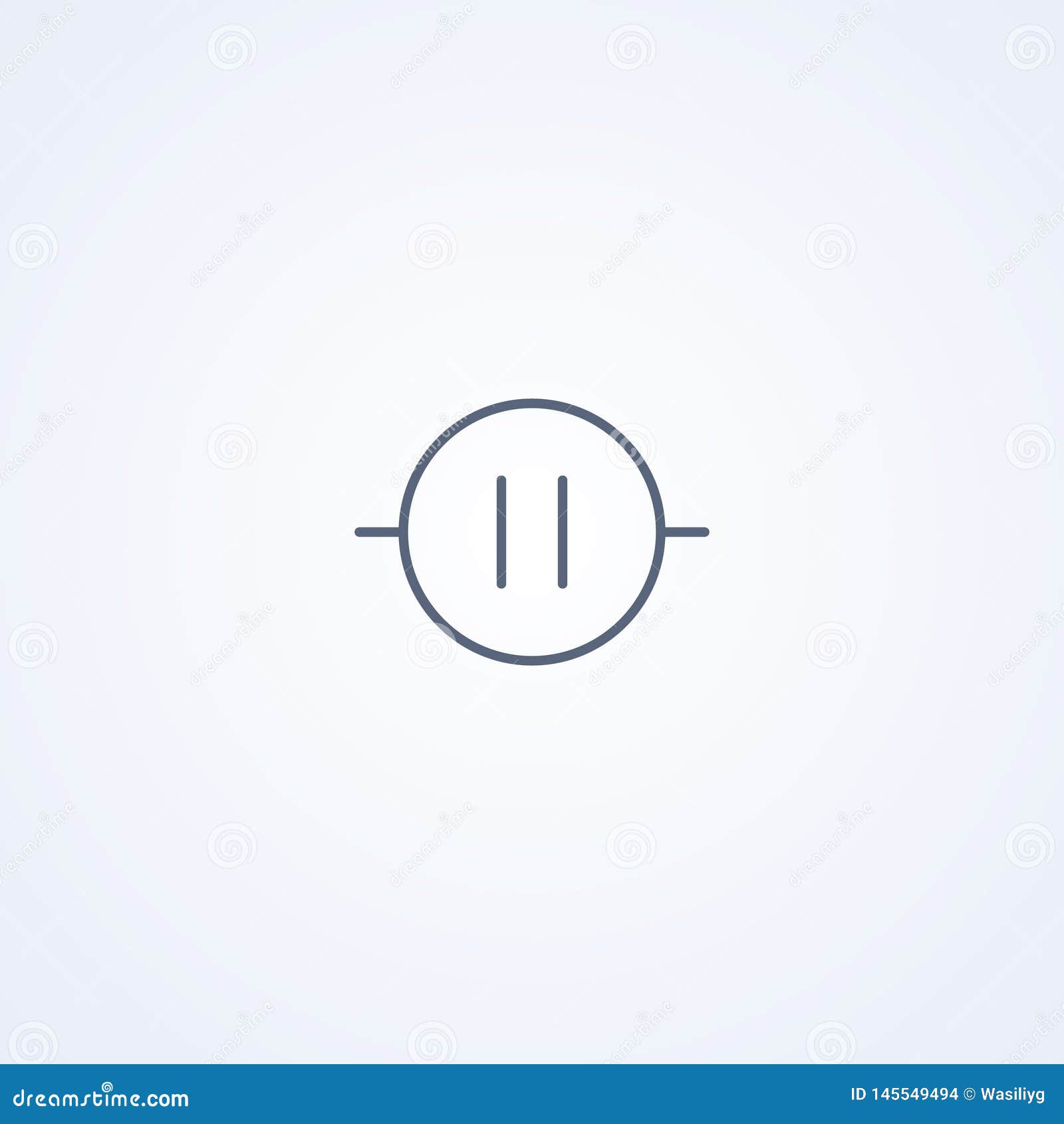 Electrometer, Vector Best Gray Line Symbol Stock Vector - Illustration ...