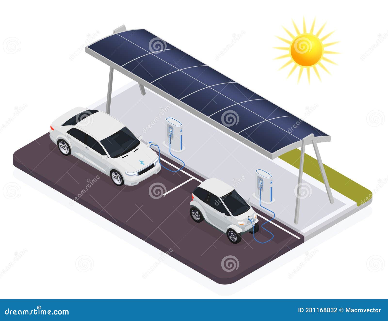 Electromobile Transport Concept Stock Vector - Illustration of power ...