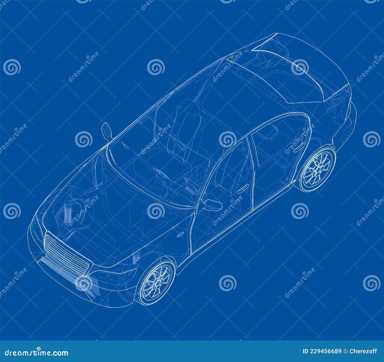 Electromobile. Vector Orthography Stock Vector - Illustration of ...
