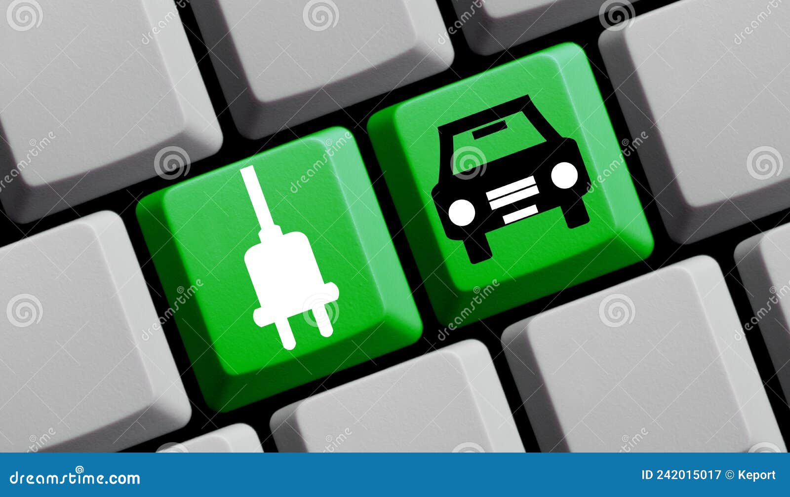 Electromobility - Symbol on Computer Keyboard - 3D Illustration Stock ...