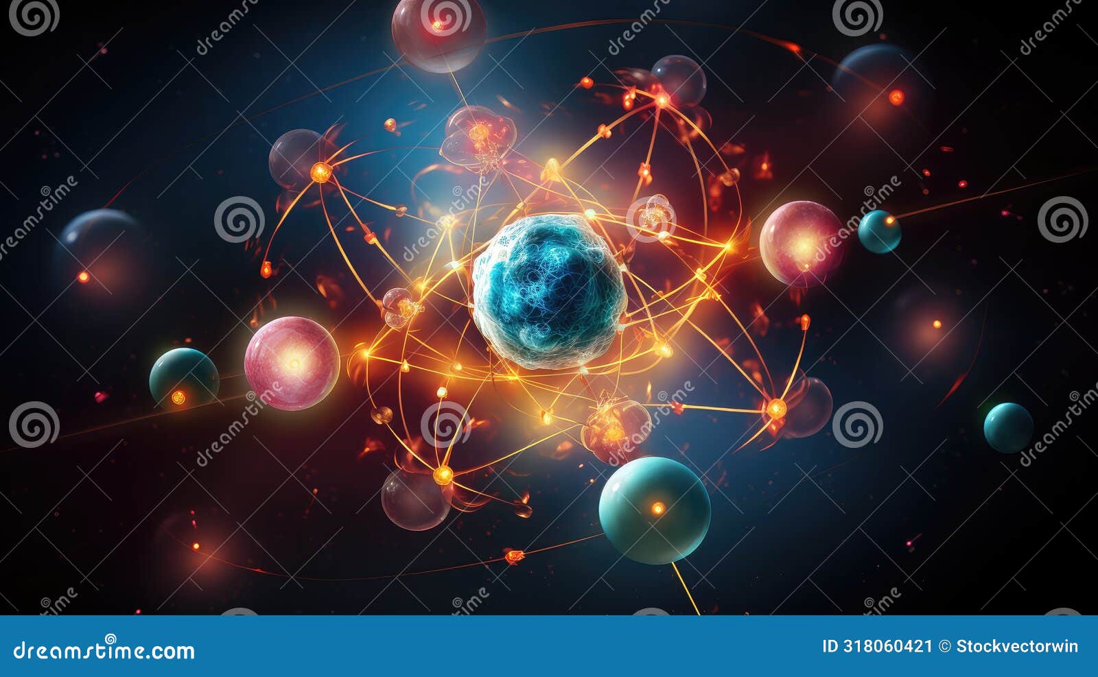 Electron atom illustration stock illustration. Illustration of electron ...