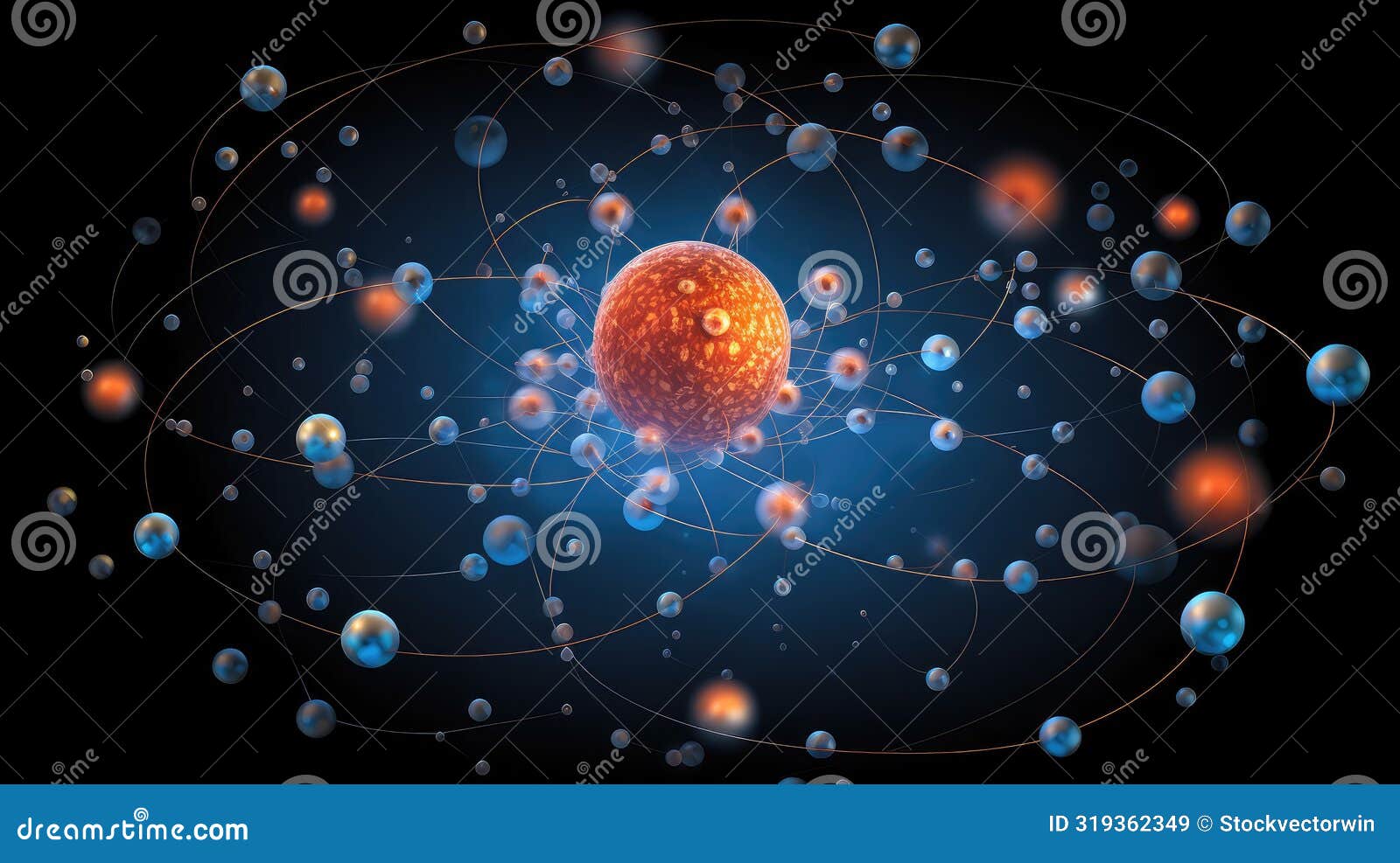 Electron atomic model stock illustration. Illustration of number ...