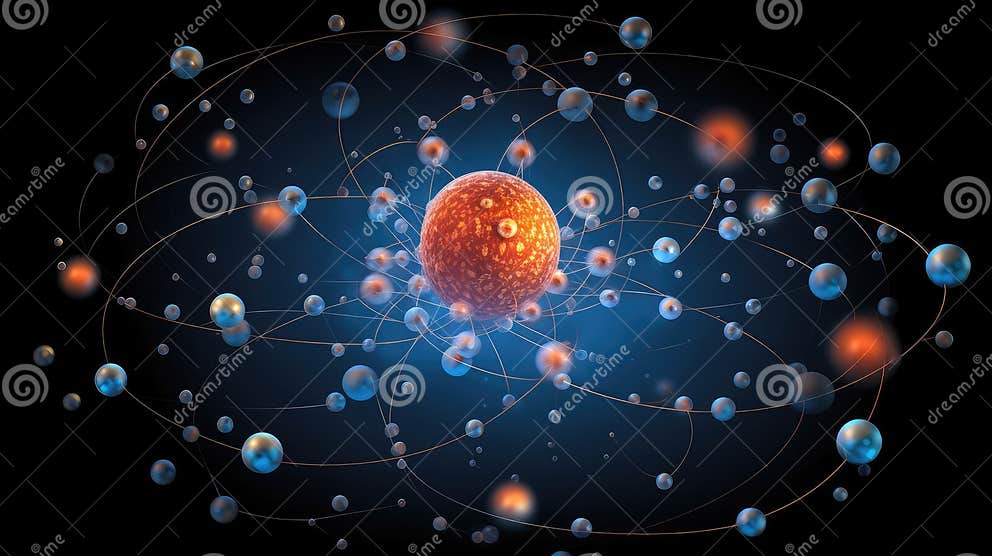 Electron atomic model stock illustration. Illustration of number ...