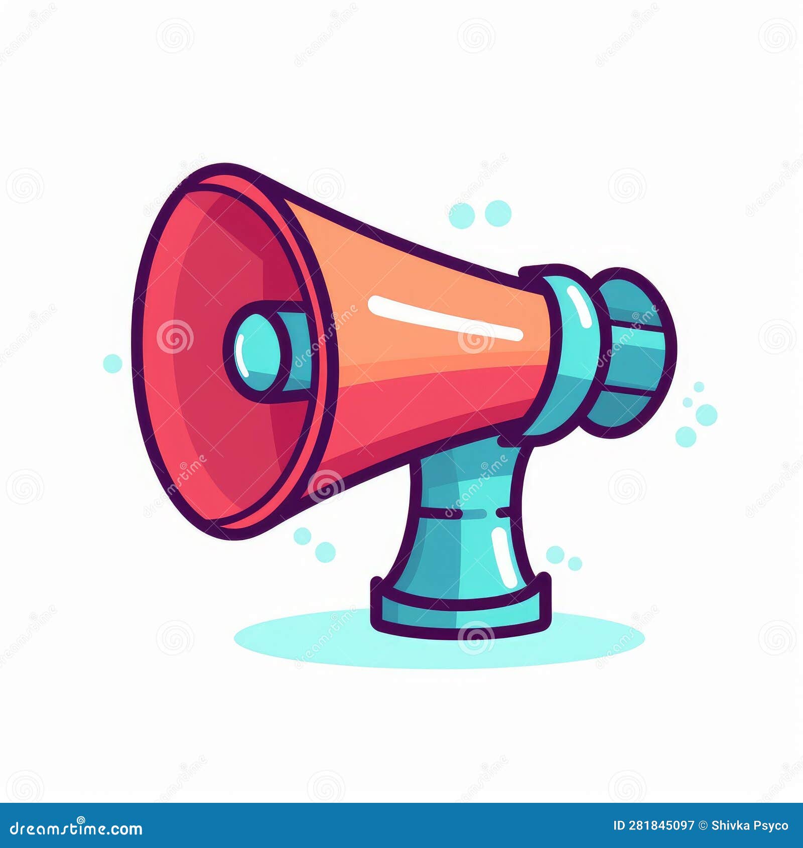 Electron bull horn vector stock illustration. Illustration of vector ...