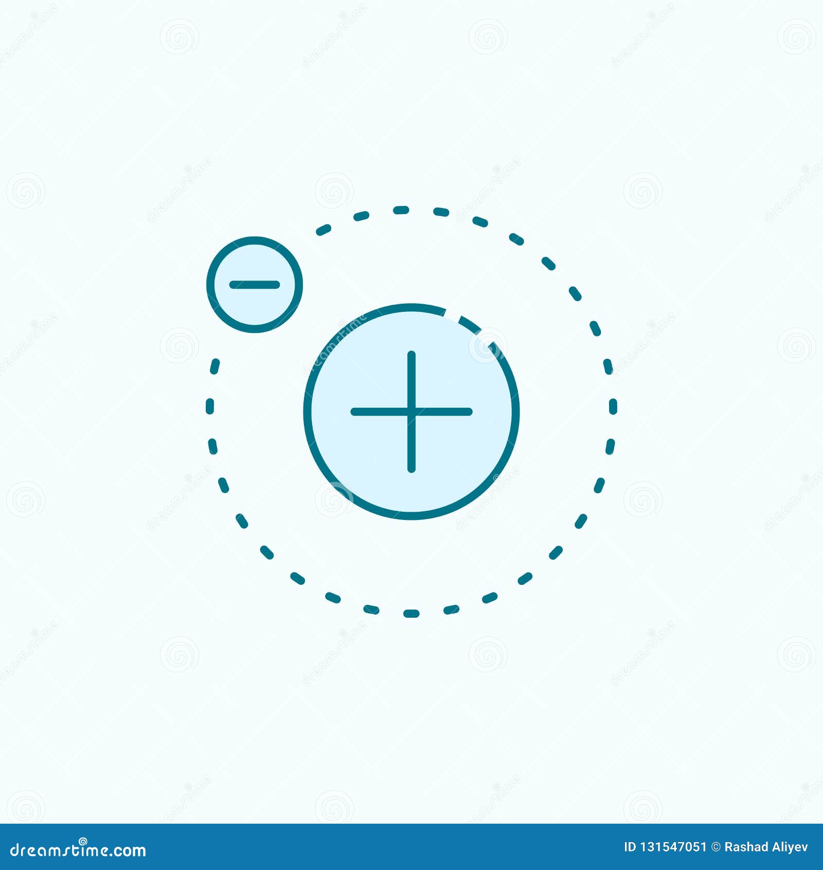 Electron 2 Colored Line Icon. Simple Colored Element Illustration Stock ...