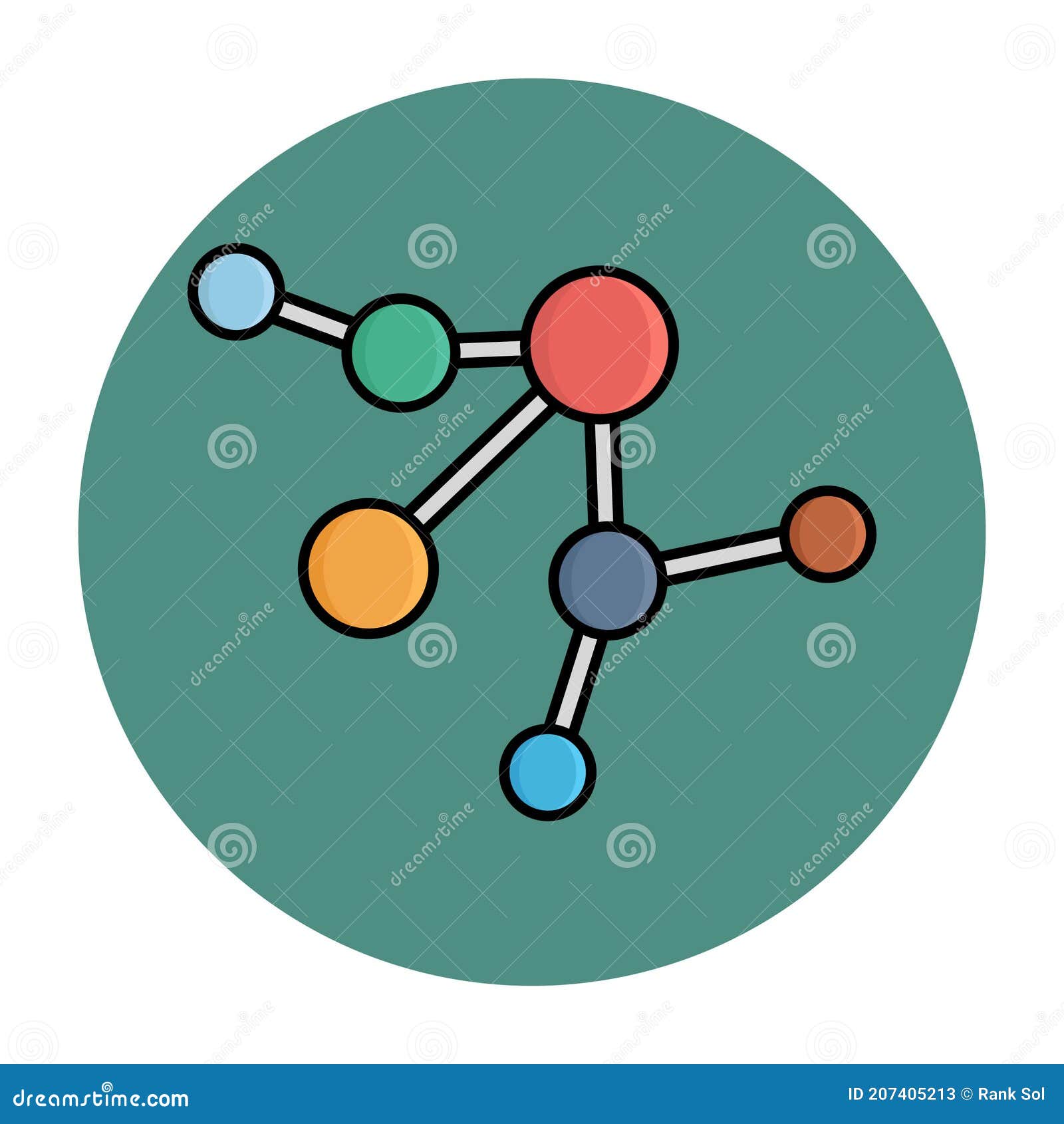 Electron Connection Isolated Vector Icon that Can Be Easily Modified or ...