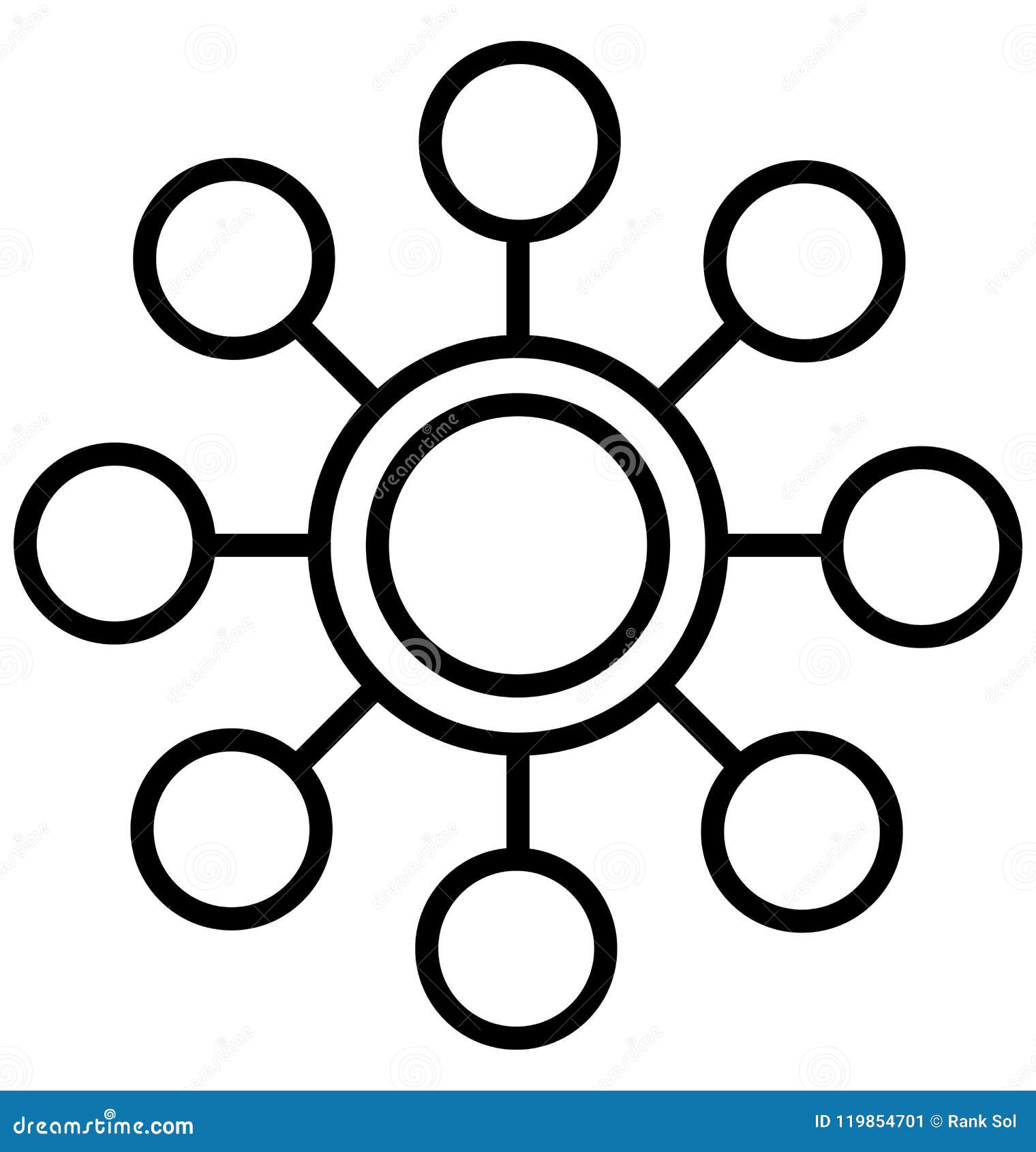 Electron Line Isolated Vector Icon Fully Editable Stock Illustration ...