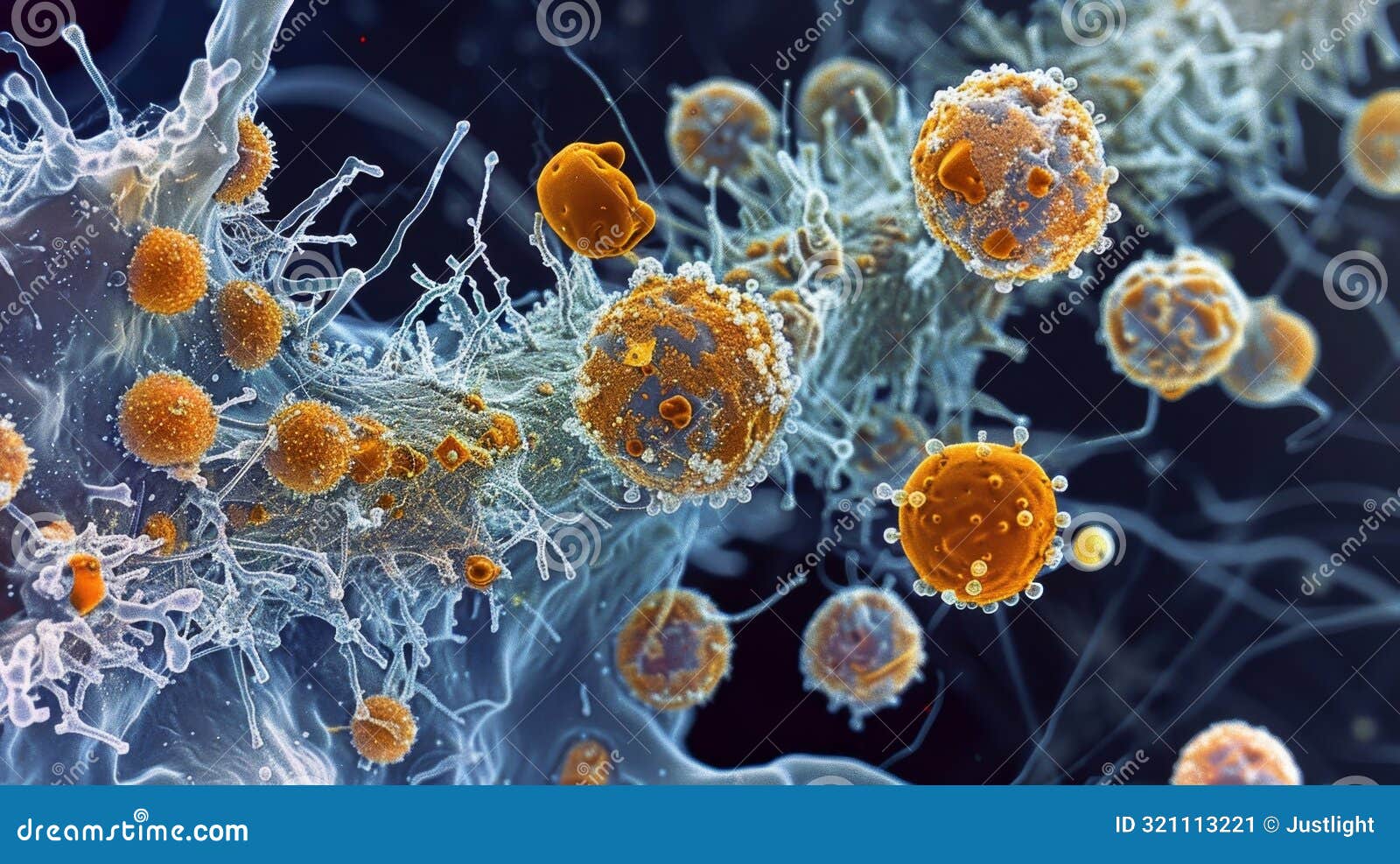 An Electron Micrograph of a Dendritic Cell Binding To Tcells ...