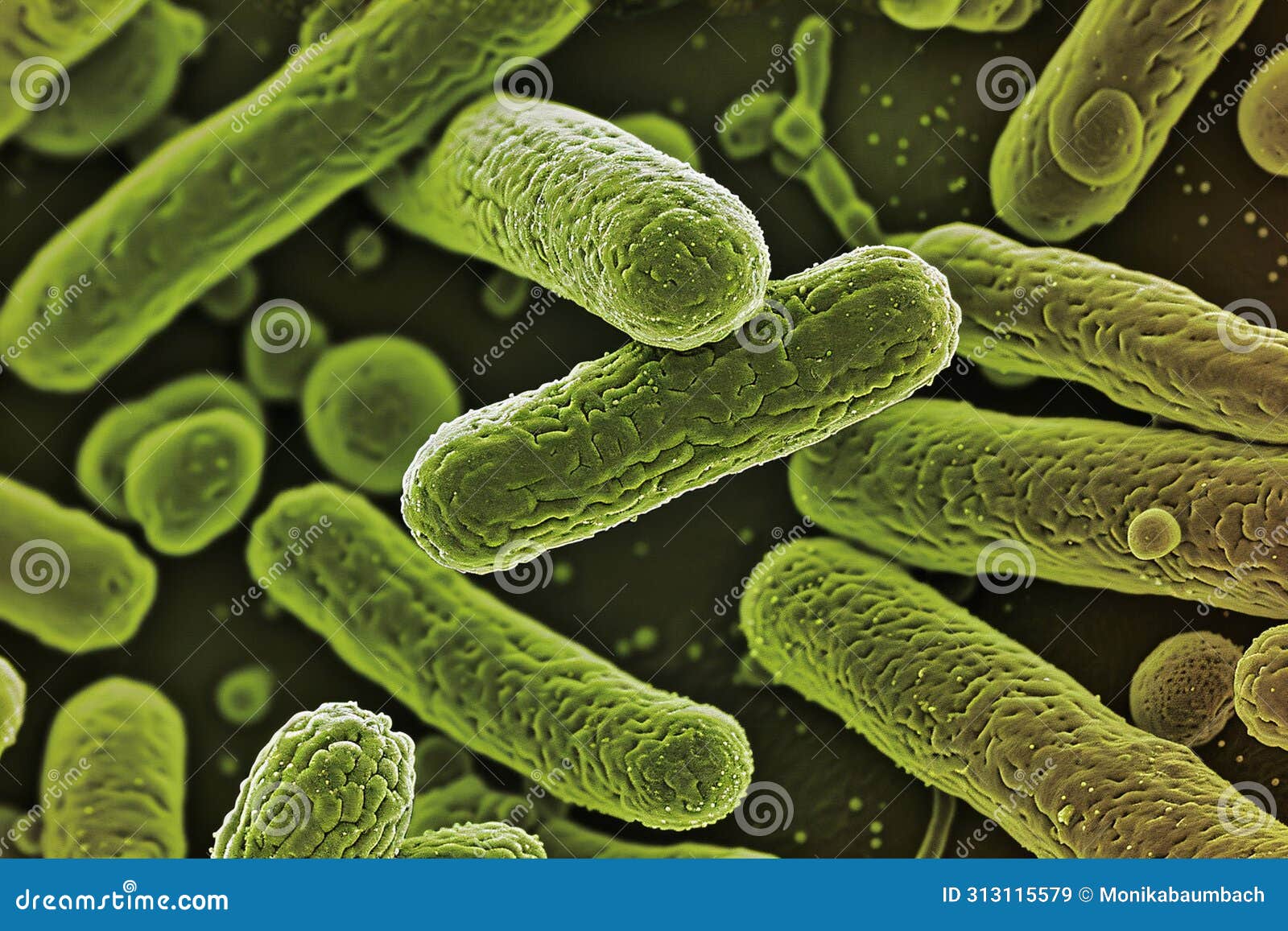 Bacteria Electron Microscope Image Illustration | CartoonDealer.com ...