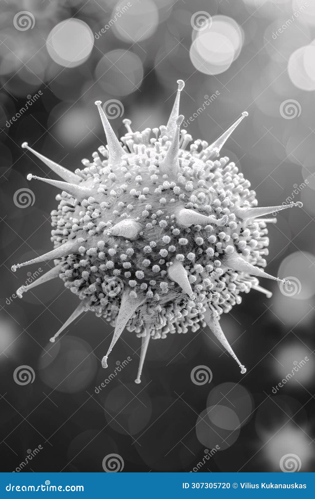 Electron Microscope Capture of an Virus Approaching Human Cell Stock ...