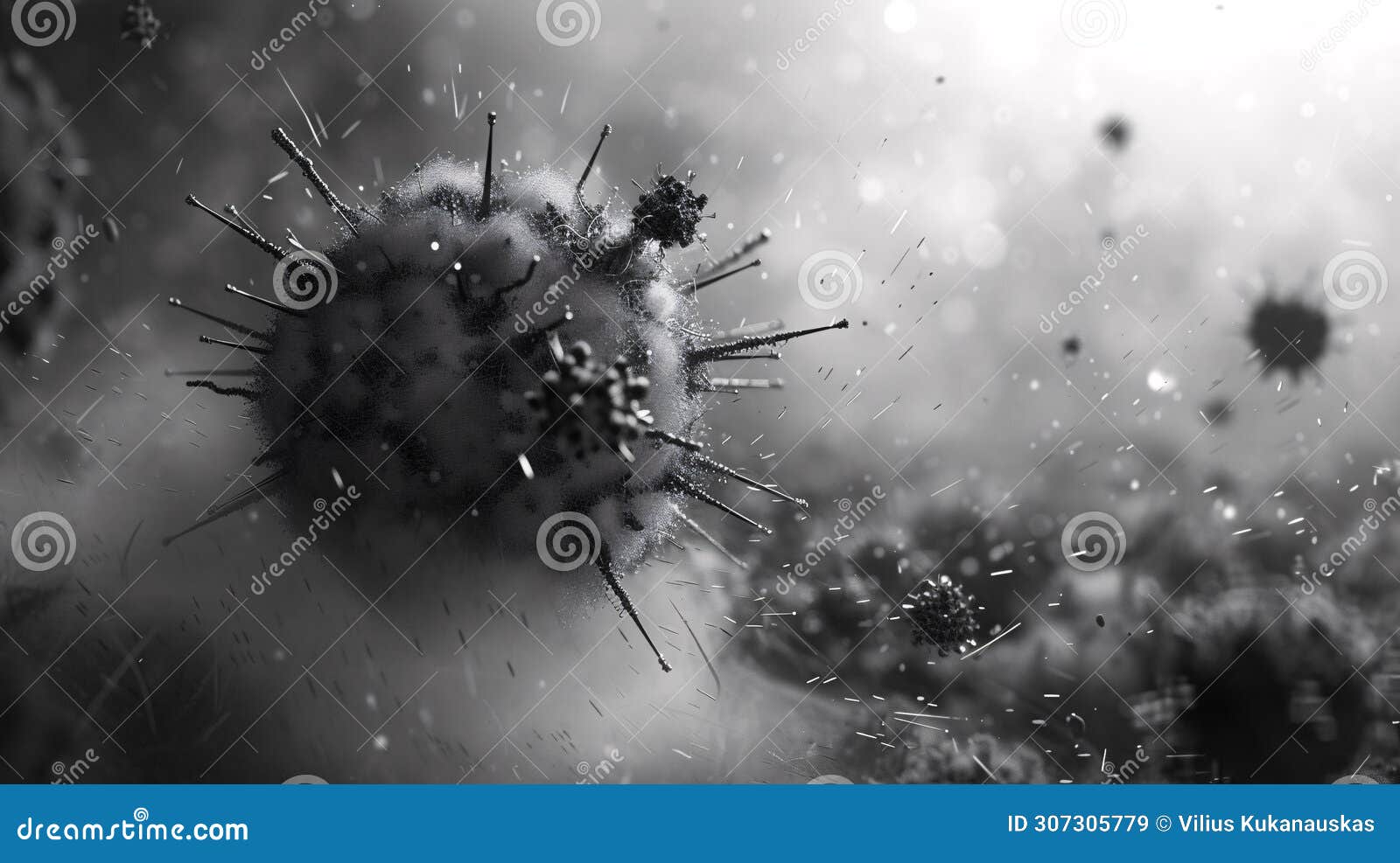 Electron Microscope Capture of an Virus Approaching Human Cell Stock ...