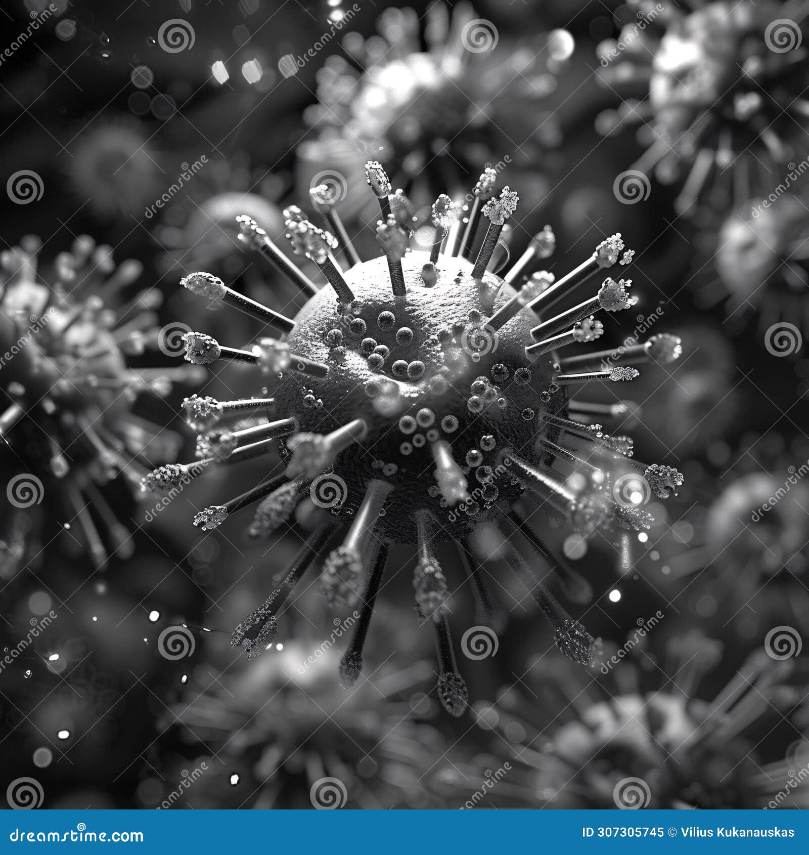 Electron Microscope Capture of an Virus Approaching Human Cell Stock ...