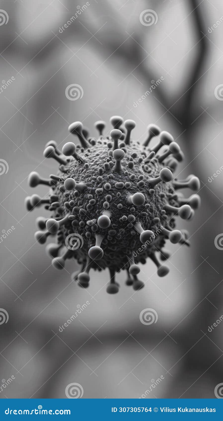 Electron Microscope Capture of an Virus Approaching Human Cell Stock ...