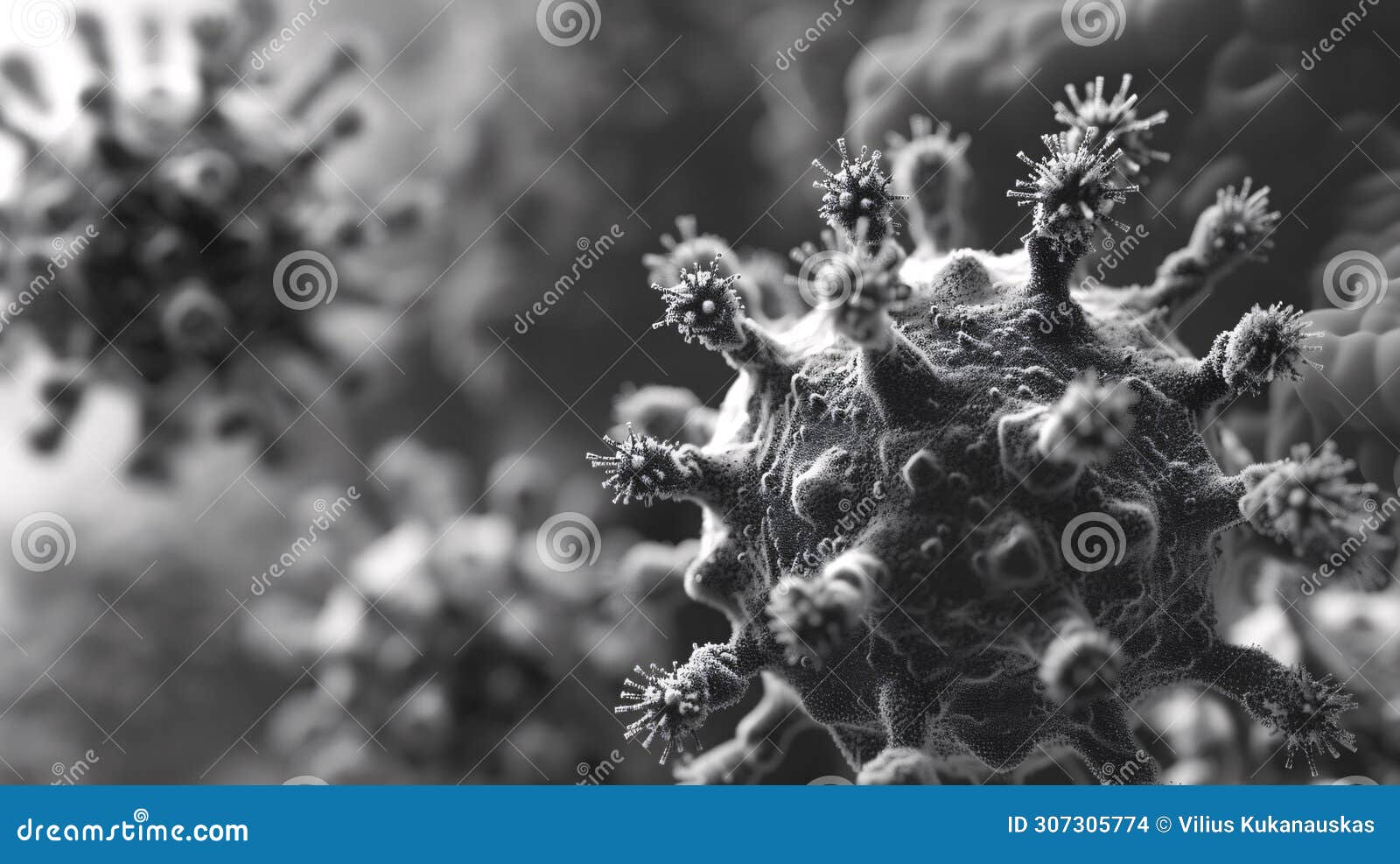 Electron Microscope Capture of an Virus Approaching Human Cell Stock ...