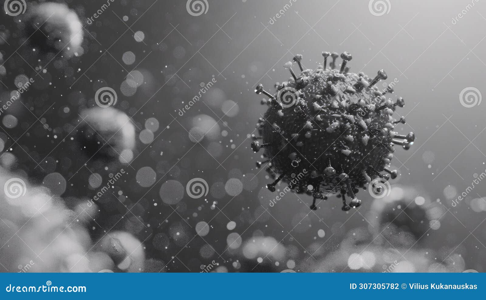 Electron Microscope Capture of an Virus Approaching Human Cell Stock ...