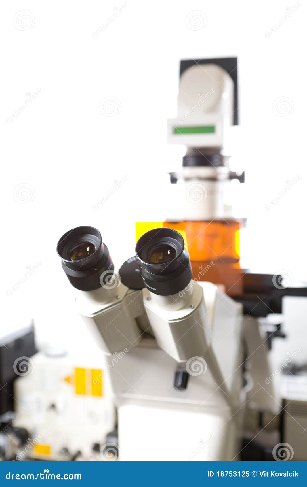 Electron microscope, focus stock image. Image of industry - 18753125