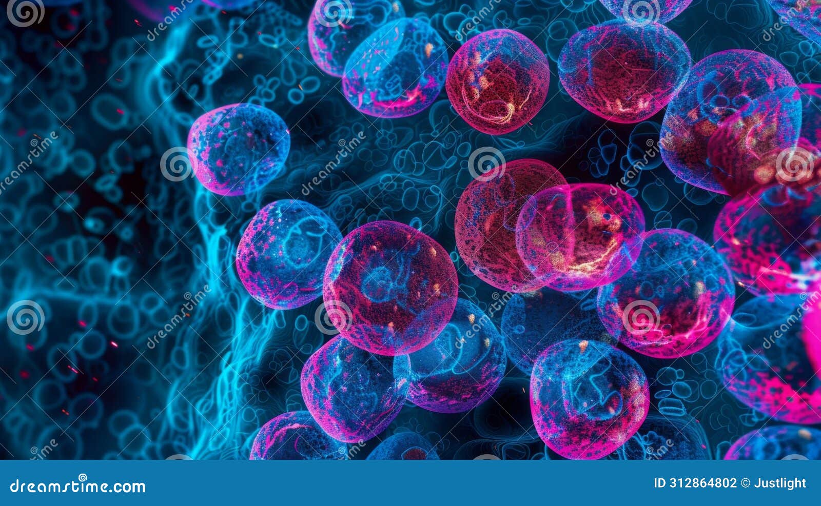 An Electron Microscope Image of the Cytoplasm Highlighting the ...