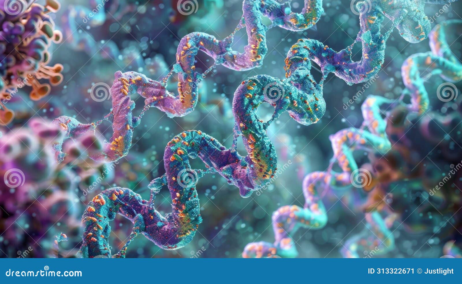 An Electron Microscope Image of the DNA Replication Process with ...