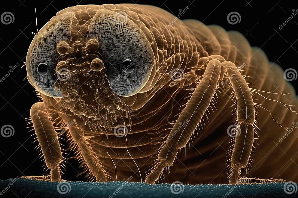 Electron Microscope Image of a Dust Mite Created by Generative AI Stock ...