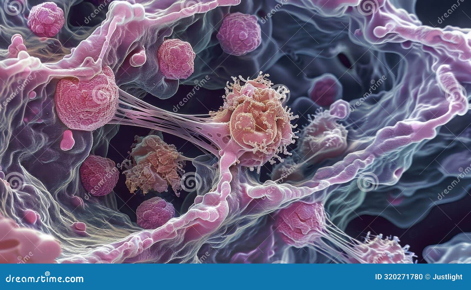 An Electron Microscope Image of Hematopoietic Stem Cells Showing the ...