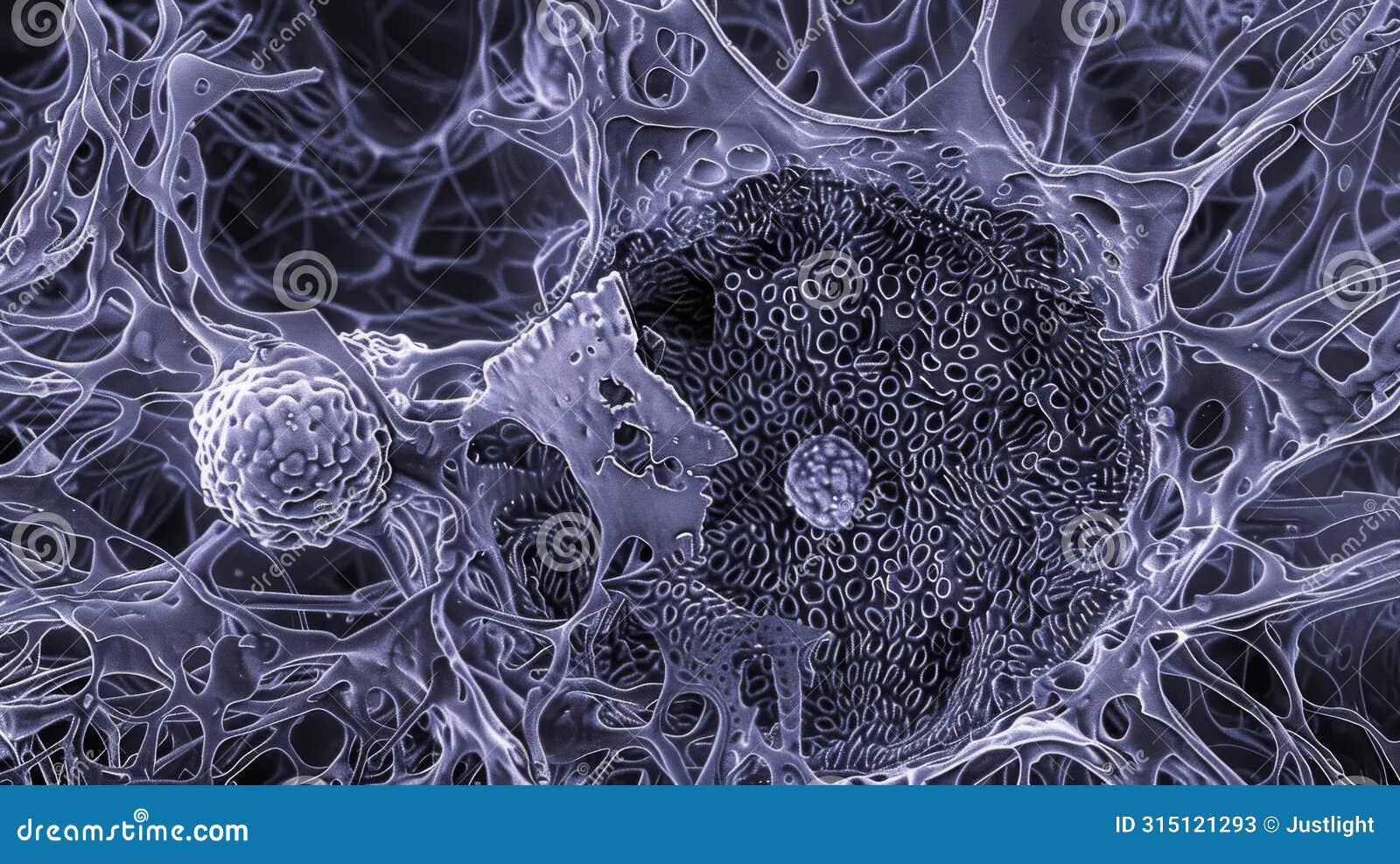 An Electron Microscope Image of a Meristematic Cell the Site of Active ...