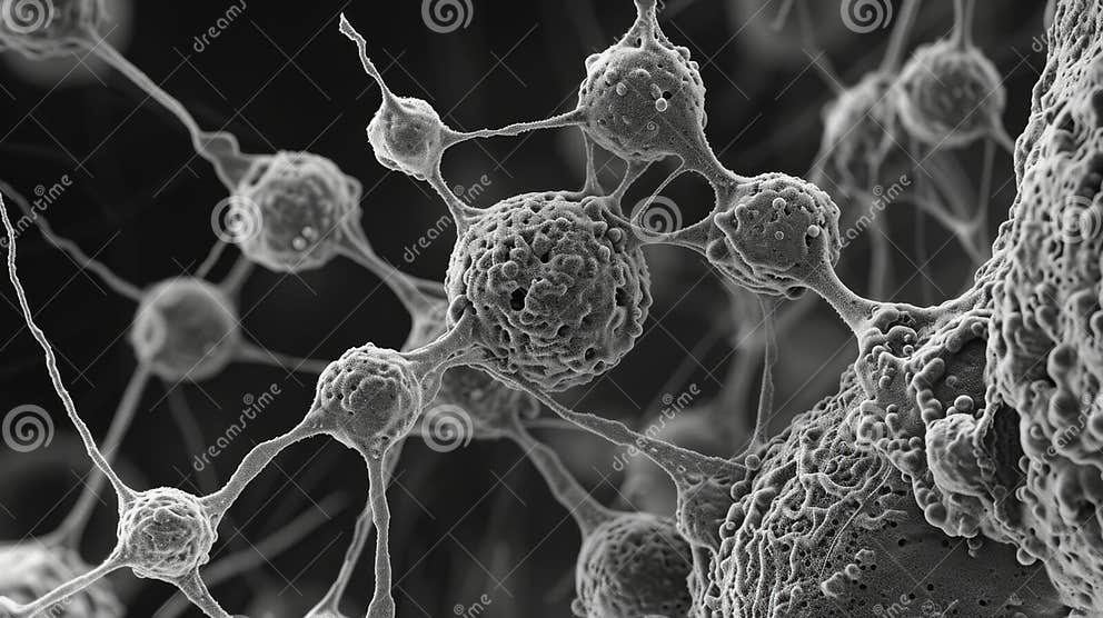 Electron Microscope Image of Platelets Binding To Each Other To Form a ...