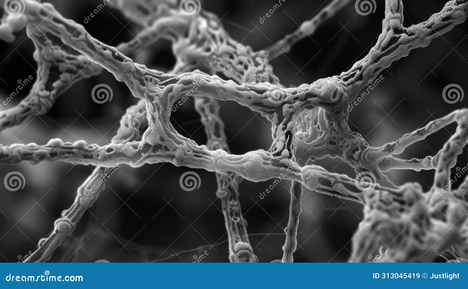An Electron Microscope Image Revealing the Intricate Weblike Structure ...