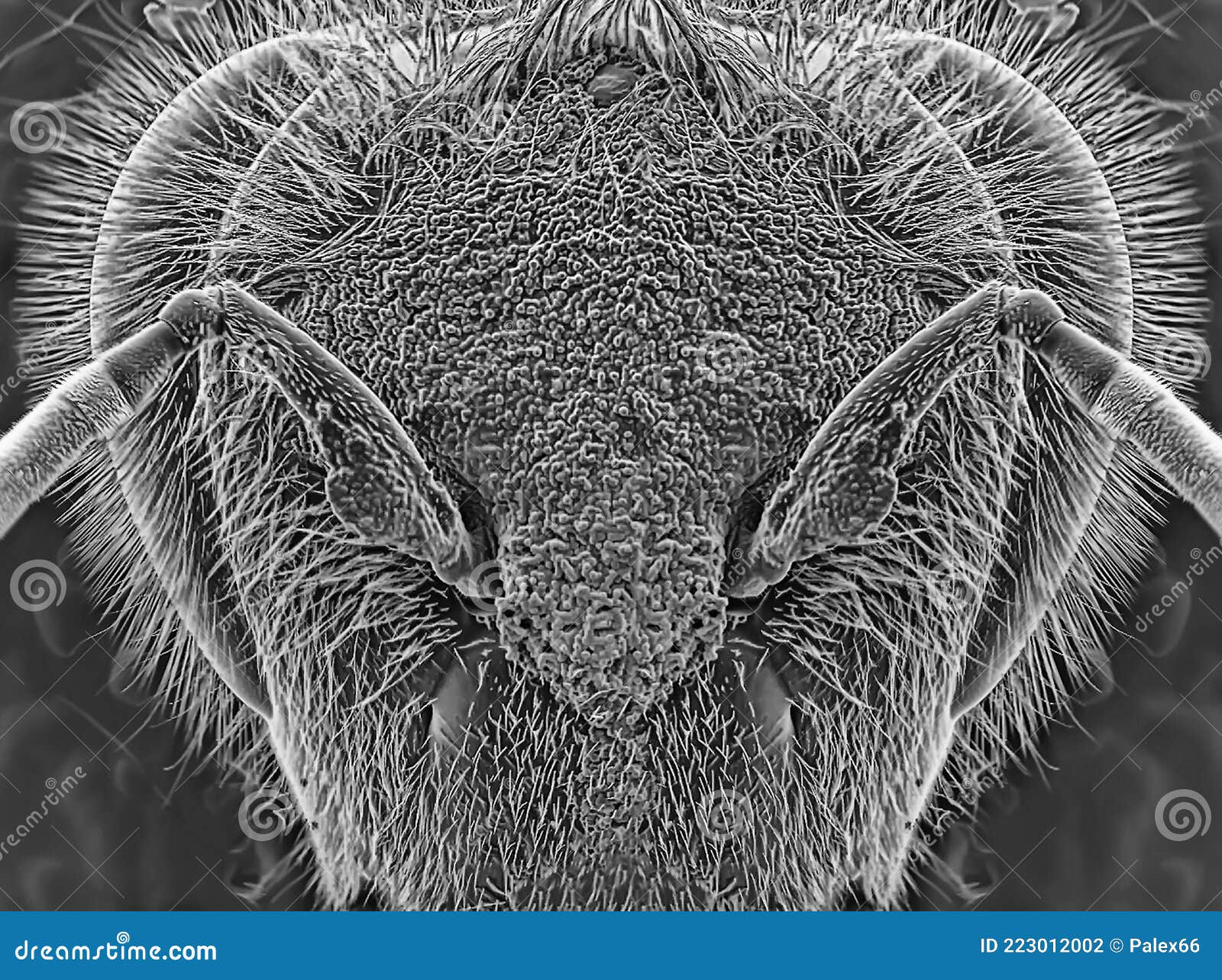 Electron Microscope Photo of a Bee Stock Photo - Image of long, close ...
