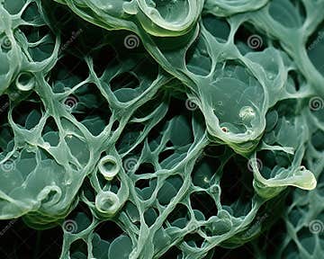 An Electron Microscope View of the Spirulina Algae. Stock Illustration ...